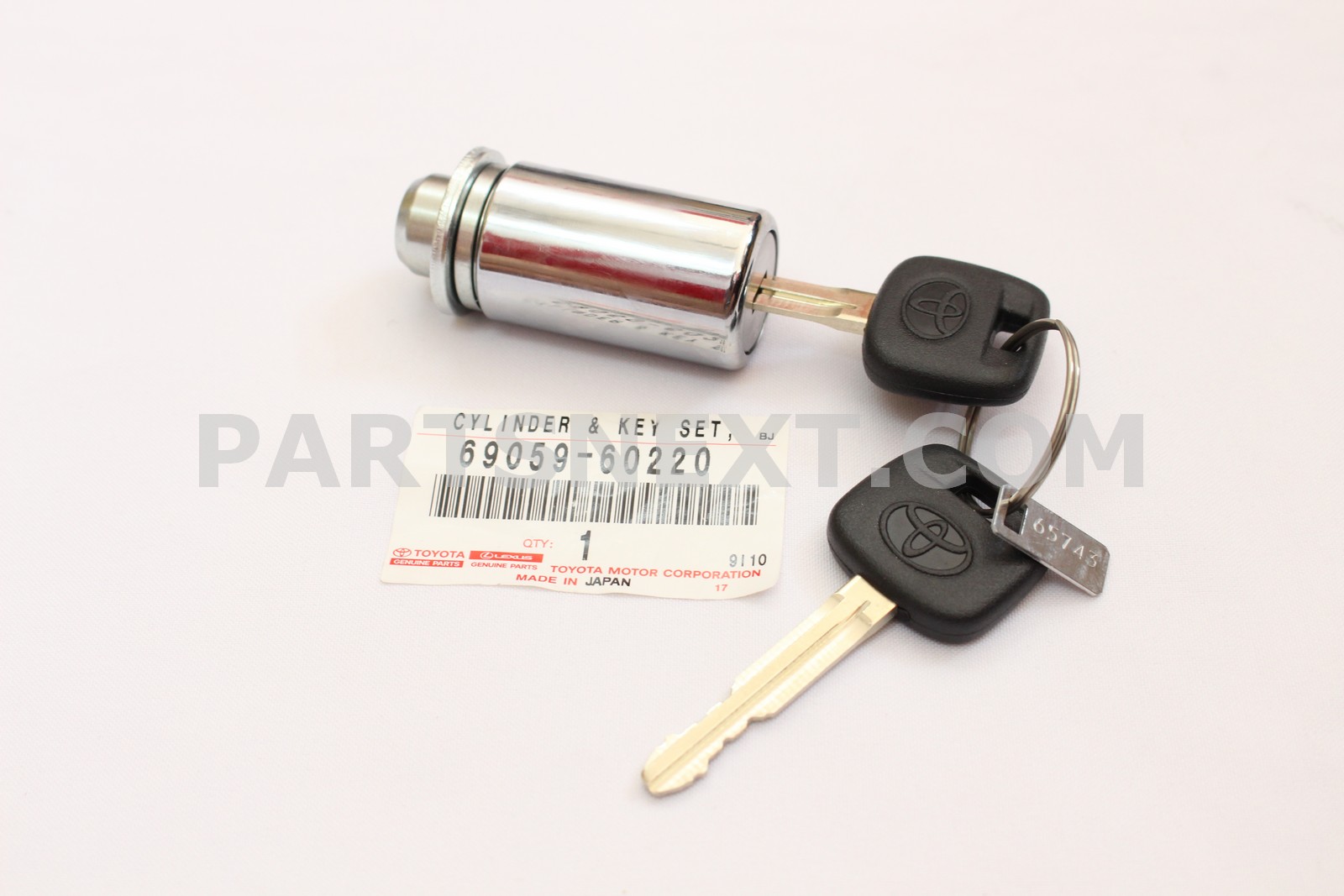Toyota :: 69059-60220 CYLINDER & KEY SET, SPARE WHEEL LOCK