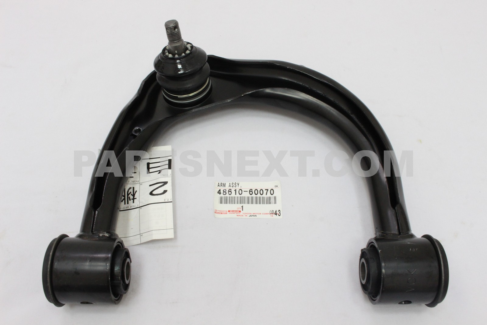 Toyota :: 48610-60070 ARM ASSY, FRONT SUSPENSION UPPER, RH