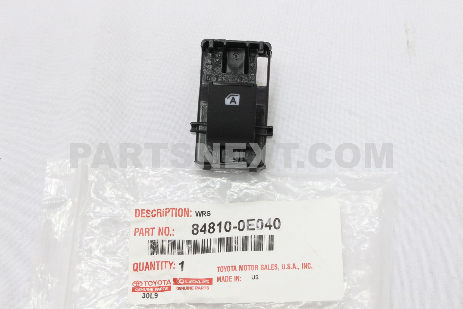 Toyota :: 84810-0E040 SWITCH ASSY, POWER WINDOW REGULATOR