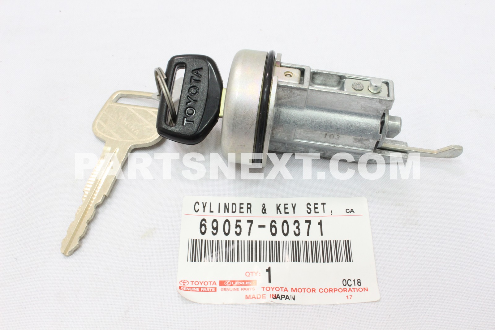 Toyota :: 69057-60371 CYLINDER & KEY SET, IGNITION SWITCH LOCK