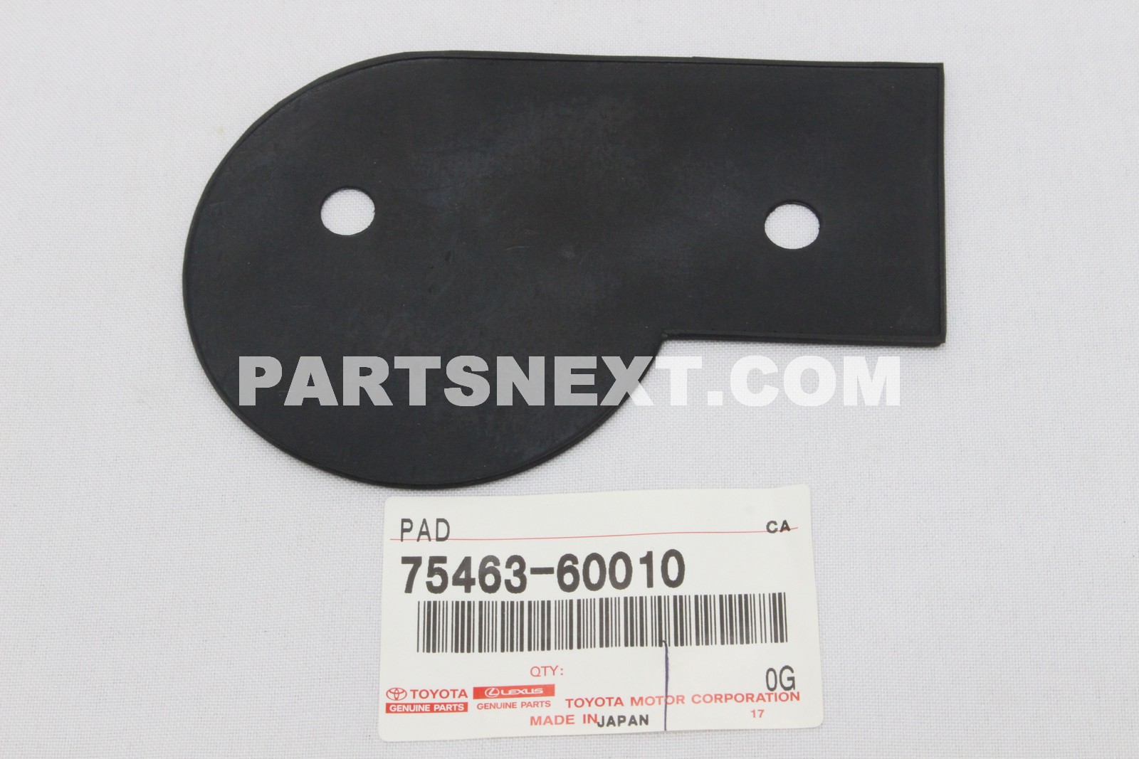 Toyota :: 75463-60010 PAD, REAR NAME, NO.5 PLATE