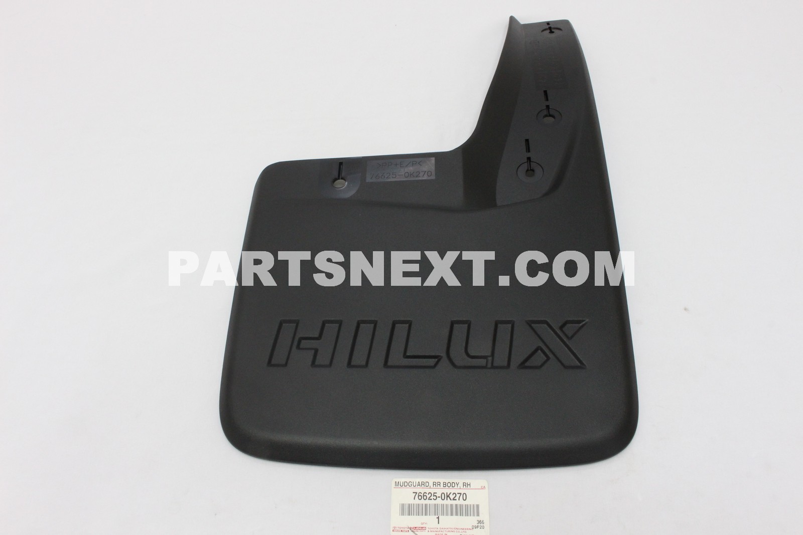 Toyota :: 76625-0K270 MUDGUARD, RR BODY