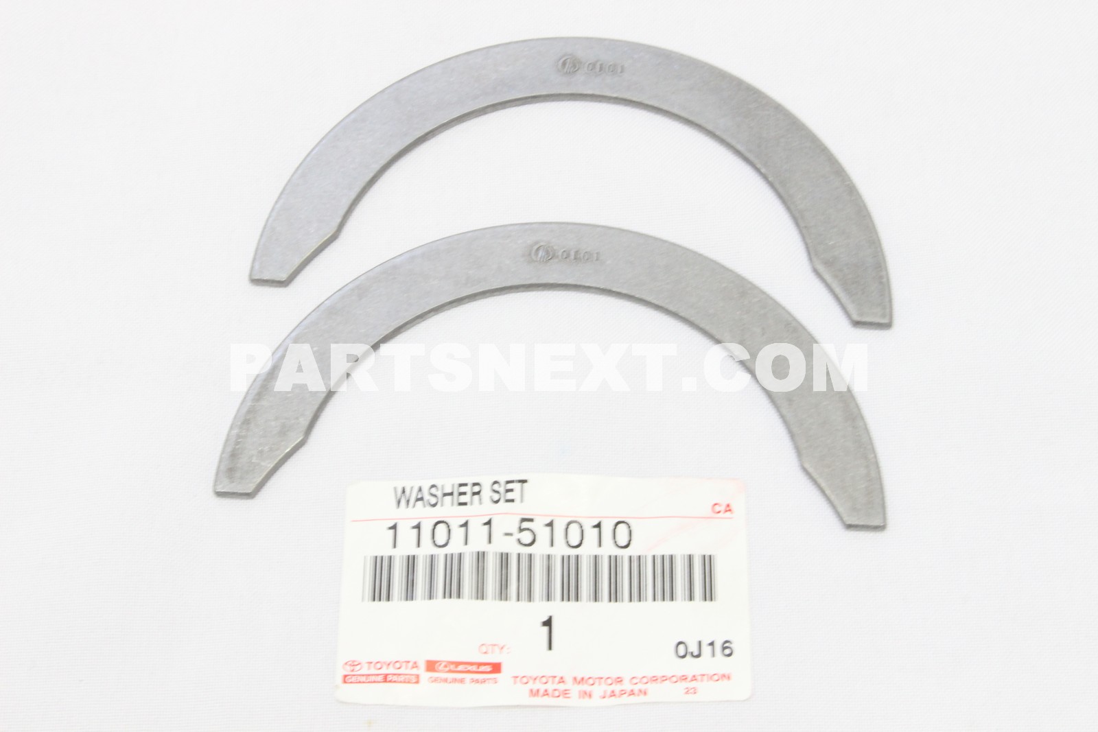 Toyota :: 11011-51010 WASHER SET, CRANKSHAFT THRUST