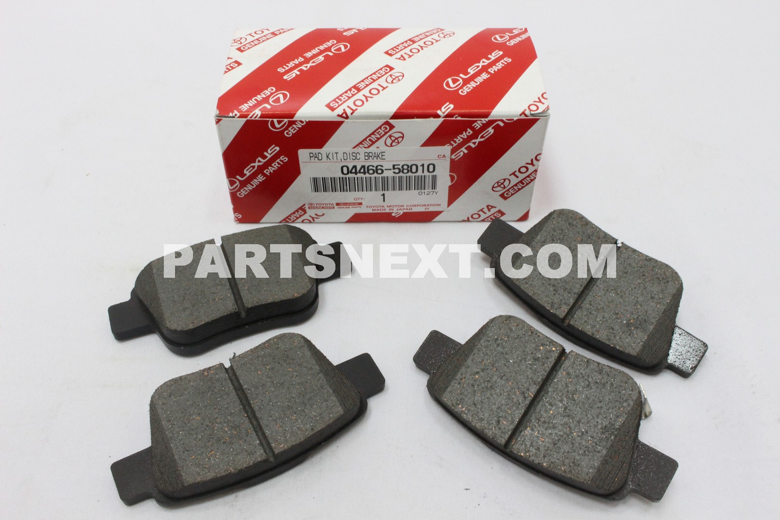 Toyota :: 04466-58010 PAD KIT, DISC BRAKE, REAR