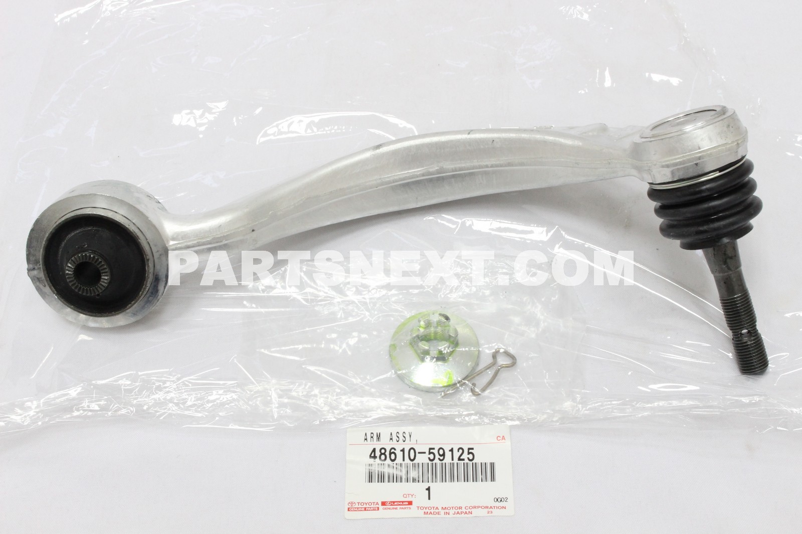 Toyota :: 48610-59125 ARM ASSY, FRONT SUSPENSION UPPER, RH