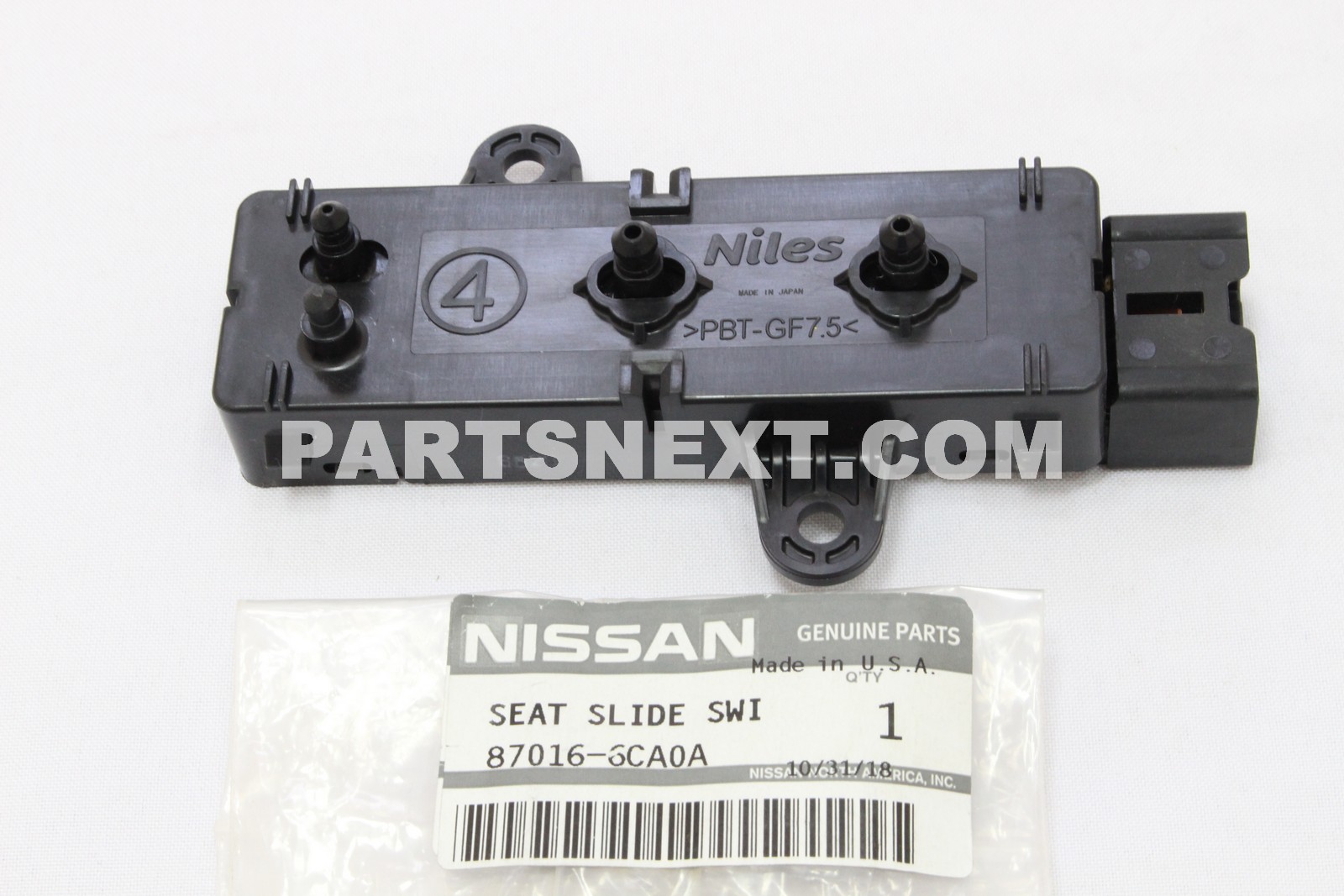 Nissan :: 87016-6CA0A SEAT SLIDE SWITCH