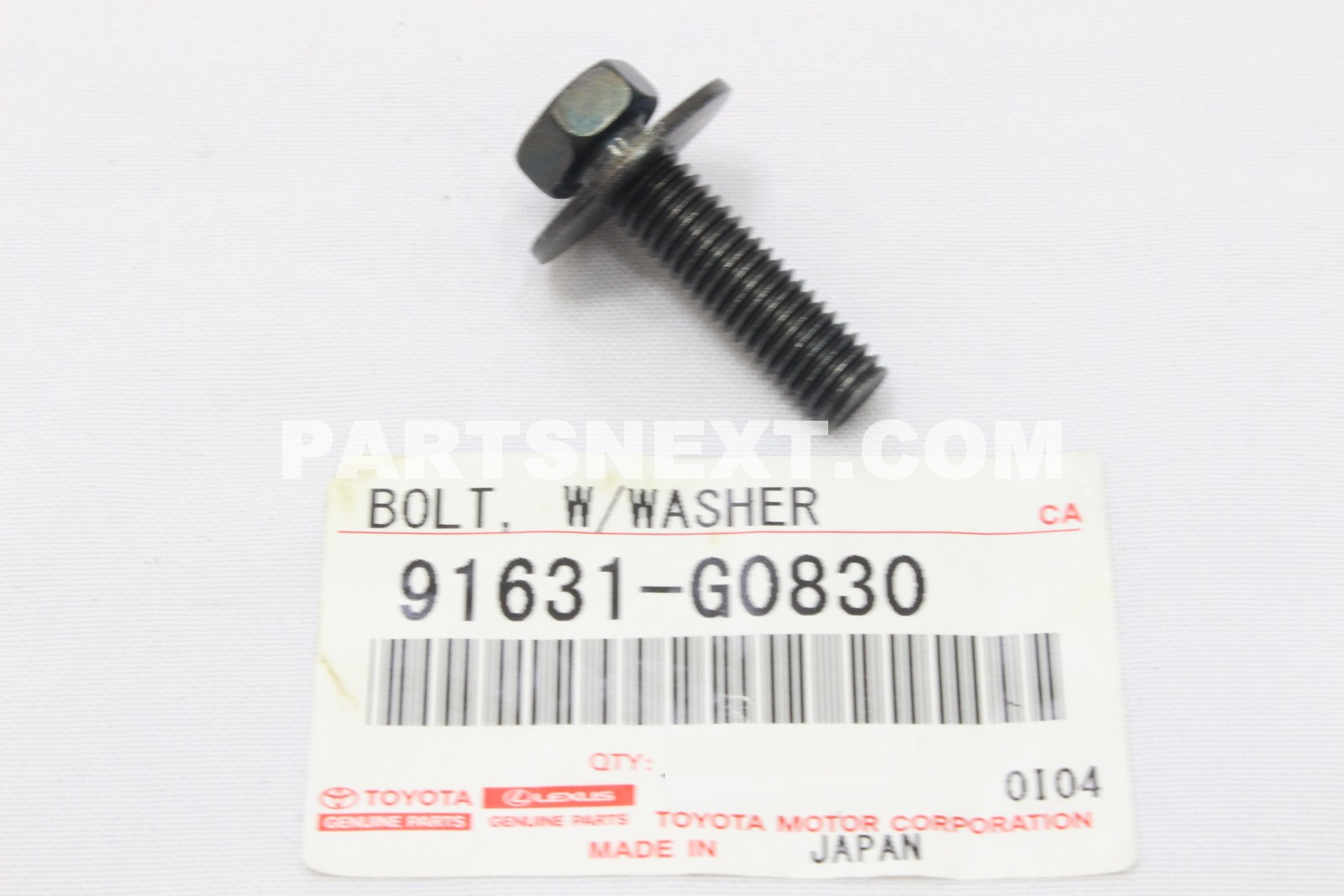 Toyota :: 91631-G0830 BOLT, W/WASHER