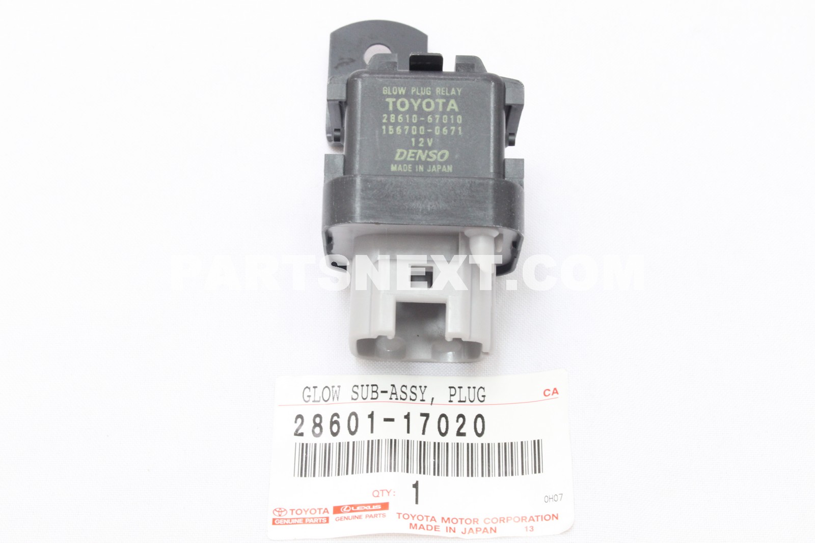Toyota :: 28601-17020 RELAY ASSY, GLOW PLUG(SUB)