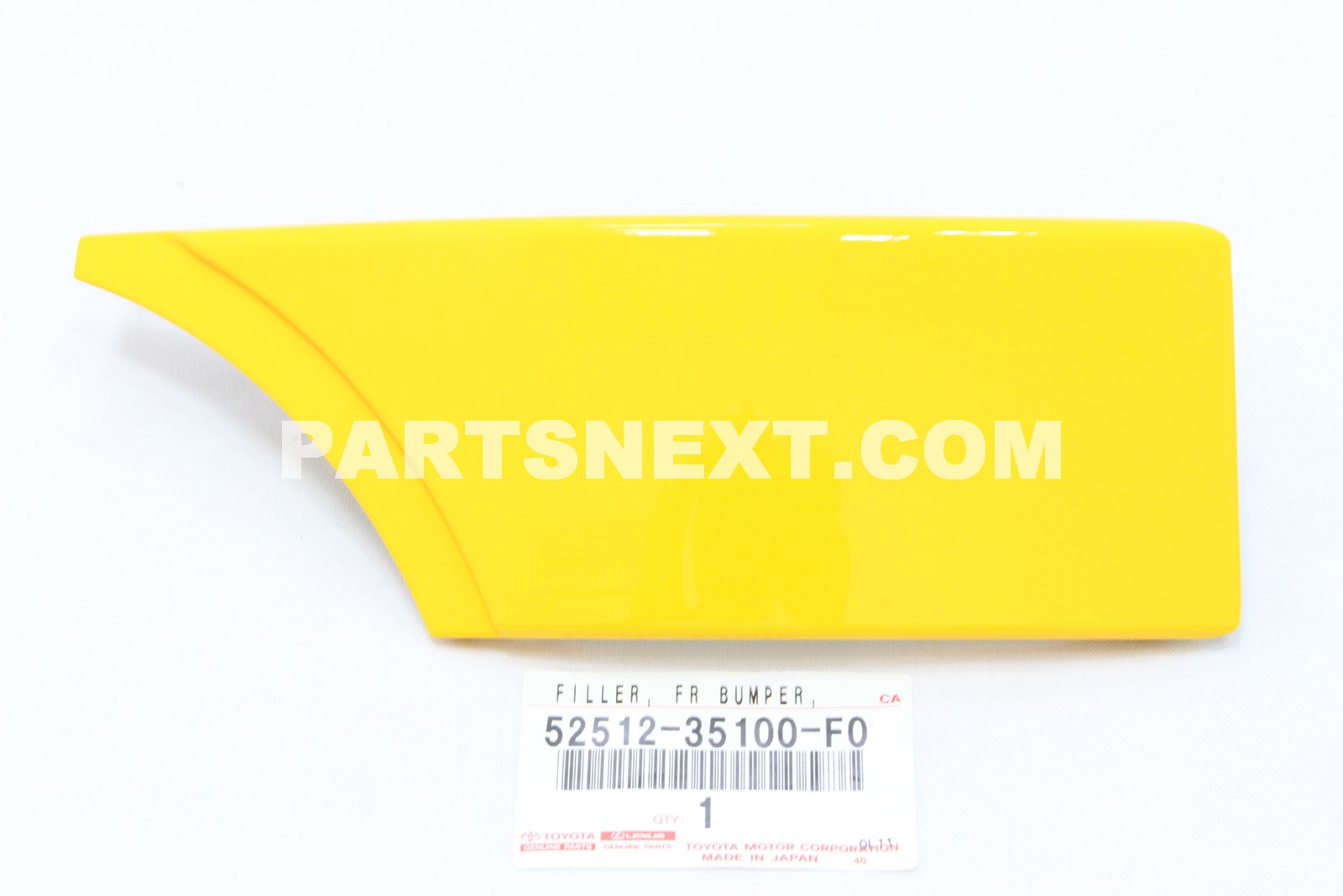 Toyota :: 52512-35100-F0 FILLER, FRONT BUMPER, RH
