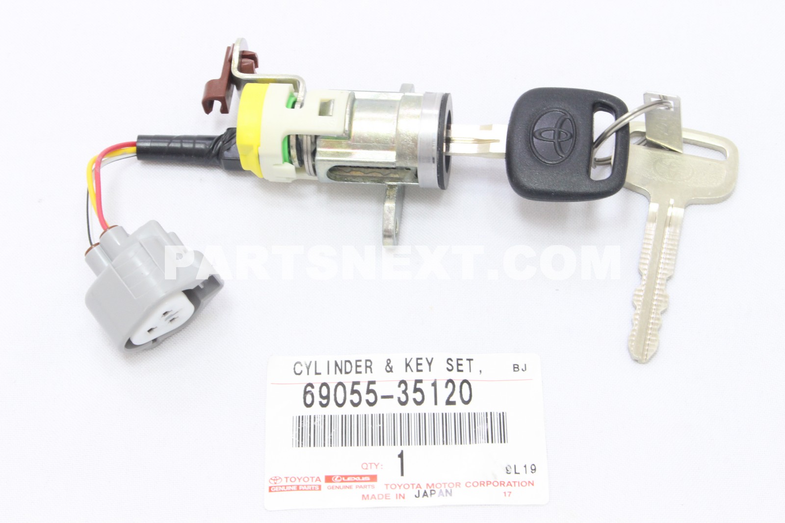 Toyota :: 69055-35120 CYLINDER & KEY SET, BACK DOOR LOCK