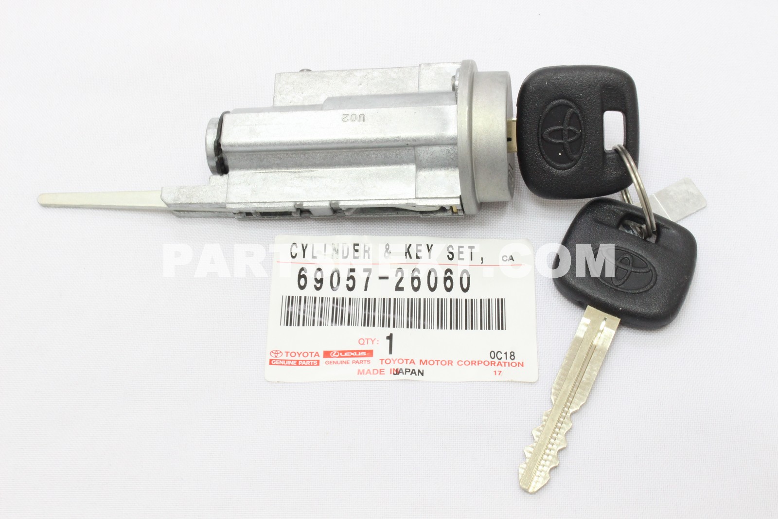 Toyota :: 69057-26060 CYLINDER & KEY SET, IGNITION SWITCH LOCK