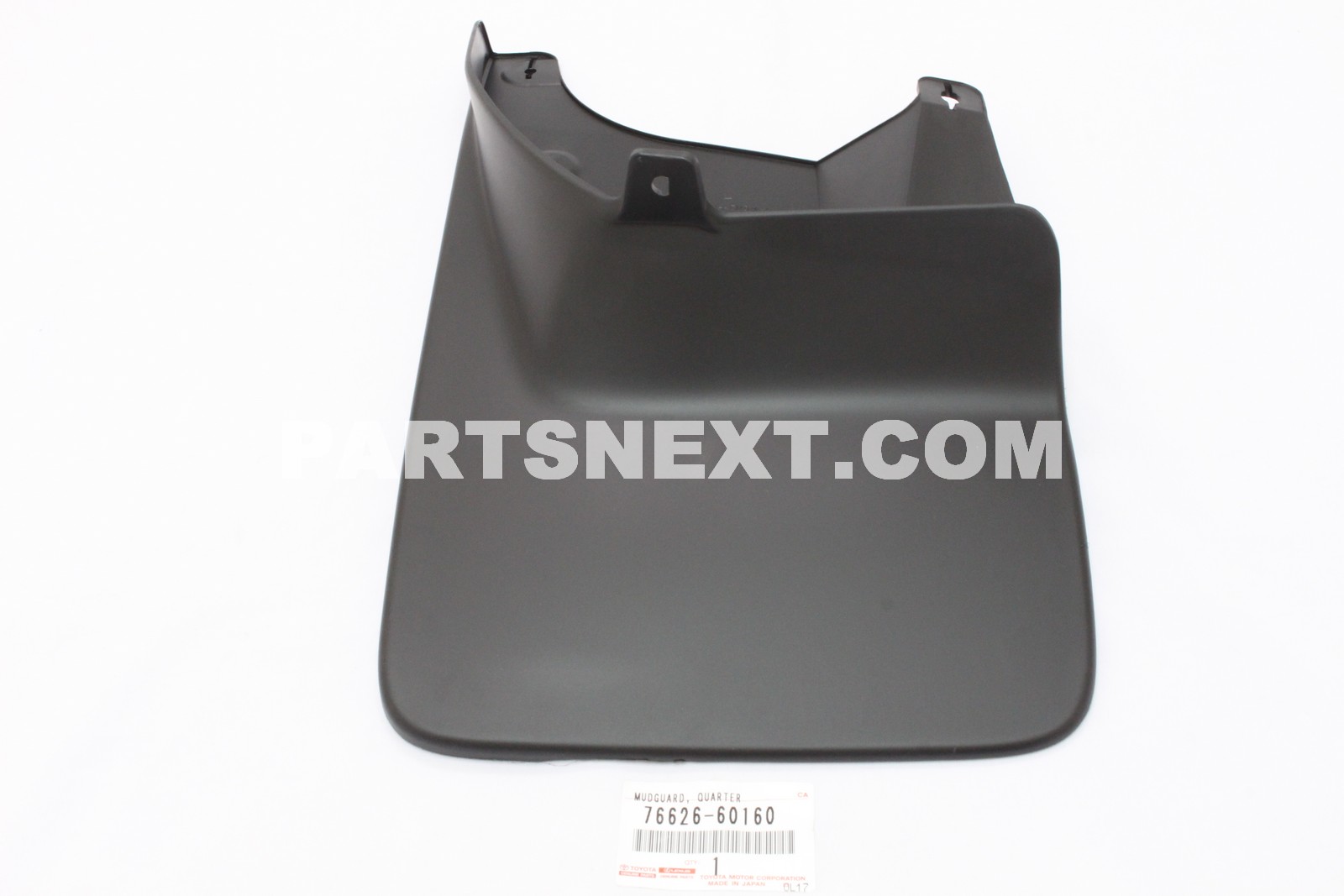 Toyota :: 76626-60160 MUDGUARD, QUARTER PANEL, REAR LH