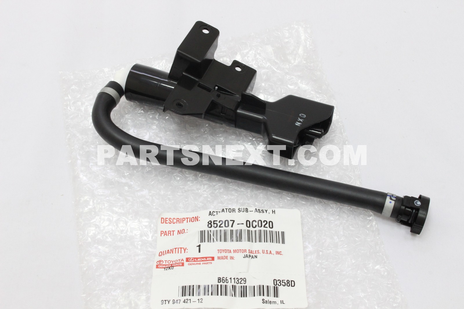 Toyota :: 85207-0C020 ACTUATOR SUB-ASSY, HEADLAMP WASHER, RH