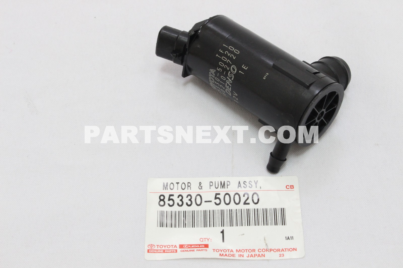 Toyota :: 85330-50020 MOTOR & PUMP ASSY, WINDSHIELD WASHER