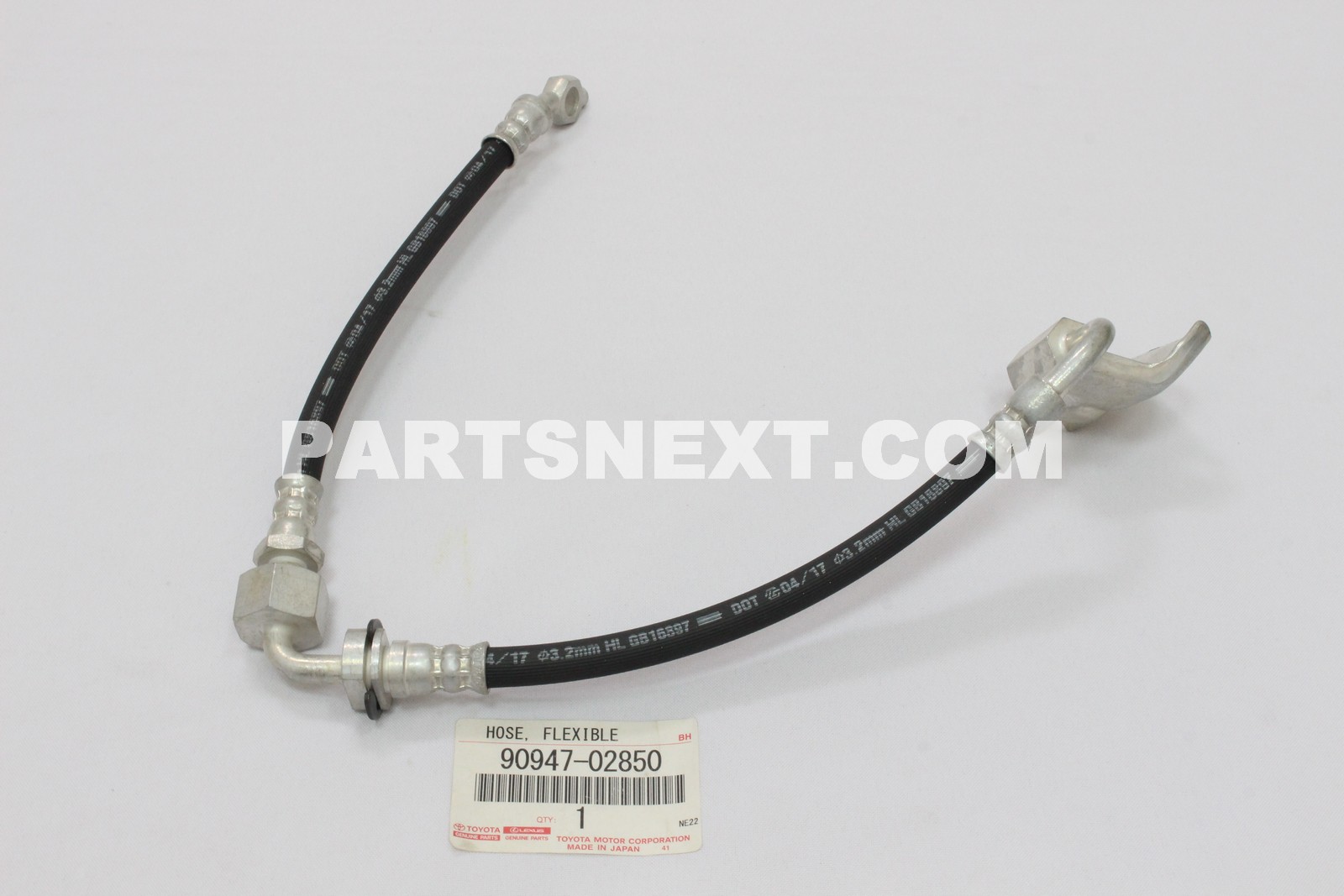 Toyota :: 90947-02850 HOSE, FLEXIBLE, NO.1(FOR FRONT)