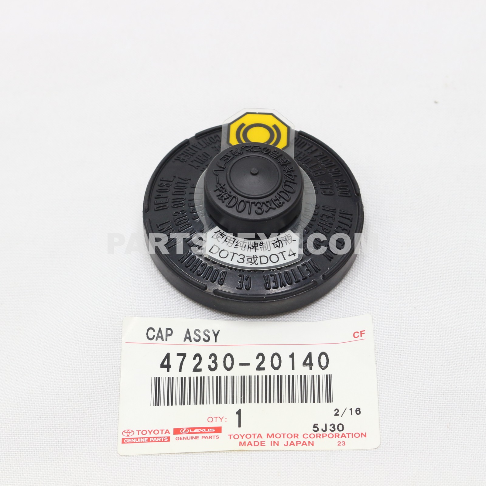 Toyota :: 47230-20140 CAP ASSY, BRAKE MASTER CYLINDER RESERVOIR FILLER