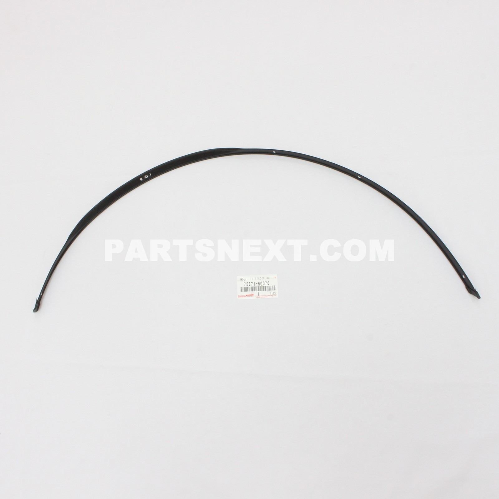 Toyota :: 75871-50070 MOULDING, FRONT FENDER WHEEL OPENING, RH