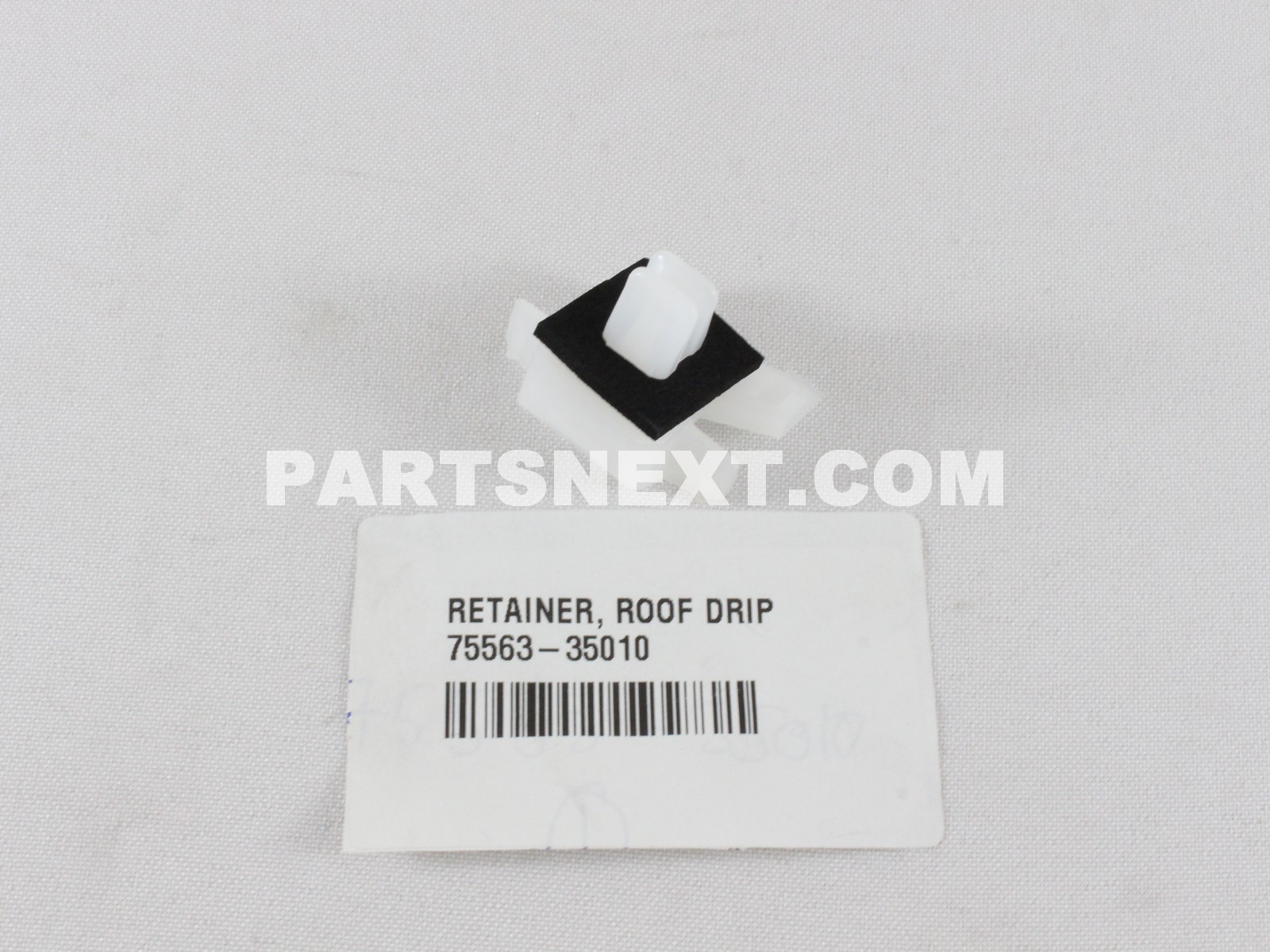 Toyota :: 75563-35010 RETAINER, ROOF DRIP SIDE FINISH MOULDING, NO.1