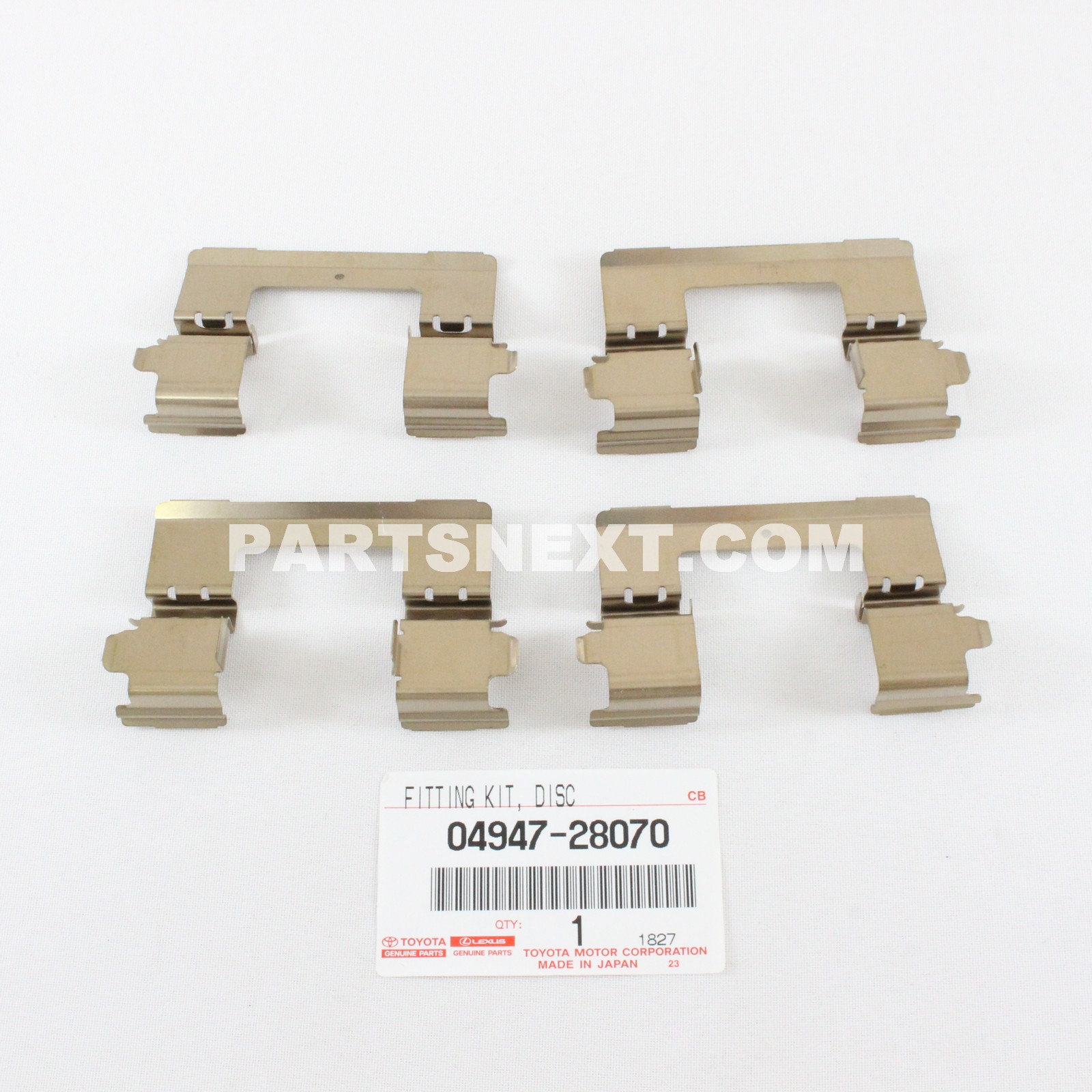 Toyota :: 04947-28070 FITTING KIT, DISC BRAKE, FRONT