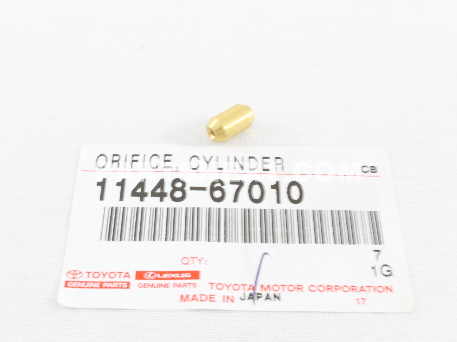 Toyota :: 11448-67010 ORIFICE, CYLINDER BLOCK OIL