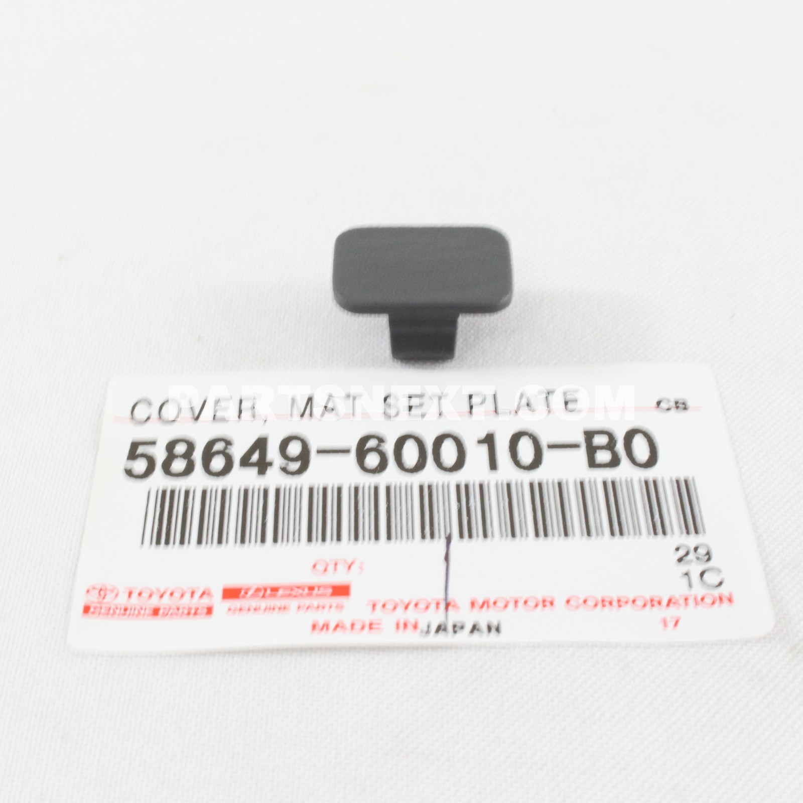 Toyota :: 58649-60010-B0 COVER, MAT SET PLATE