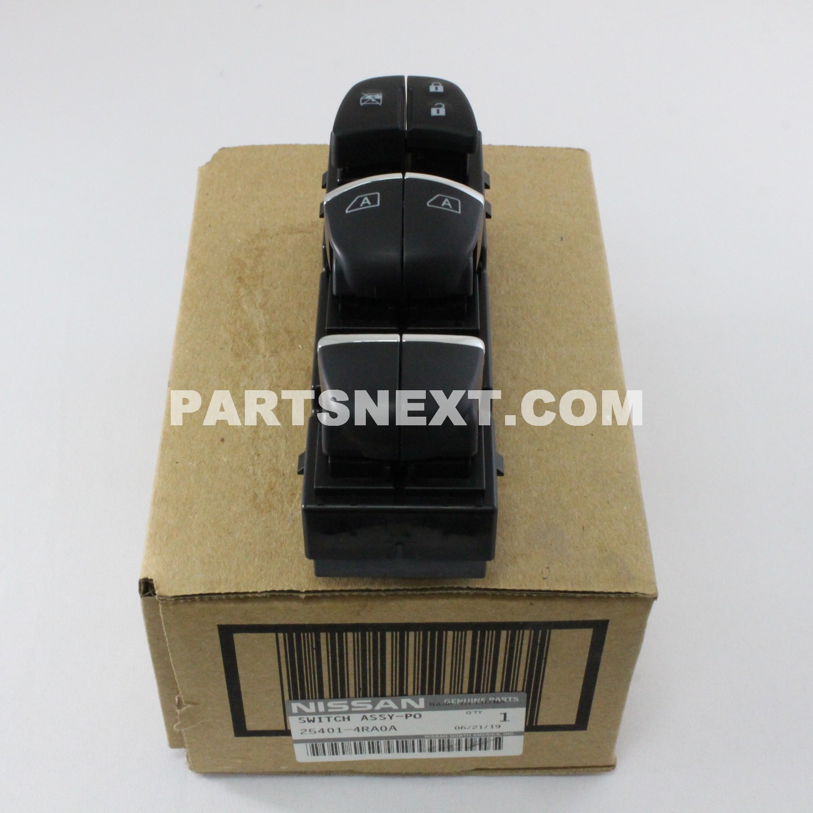 Nissan :: 25401-4RA0A SWITCH ASSY POWER WINDOW,MAIN