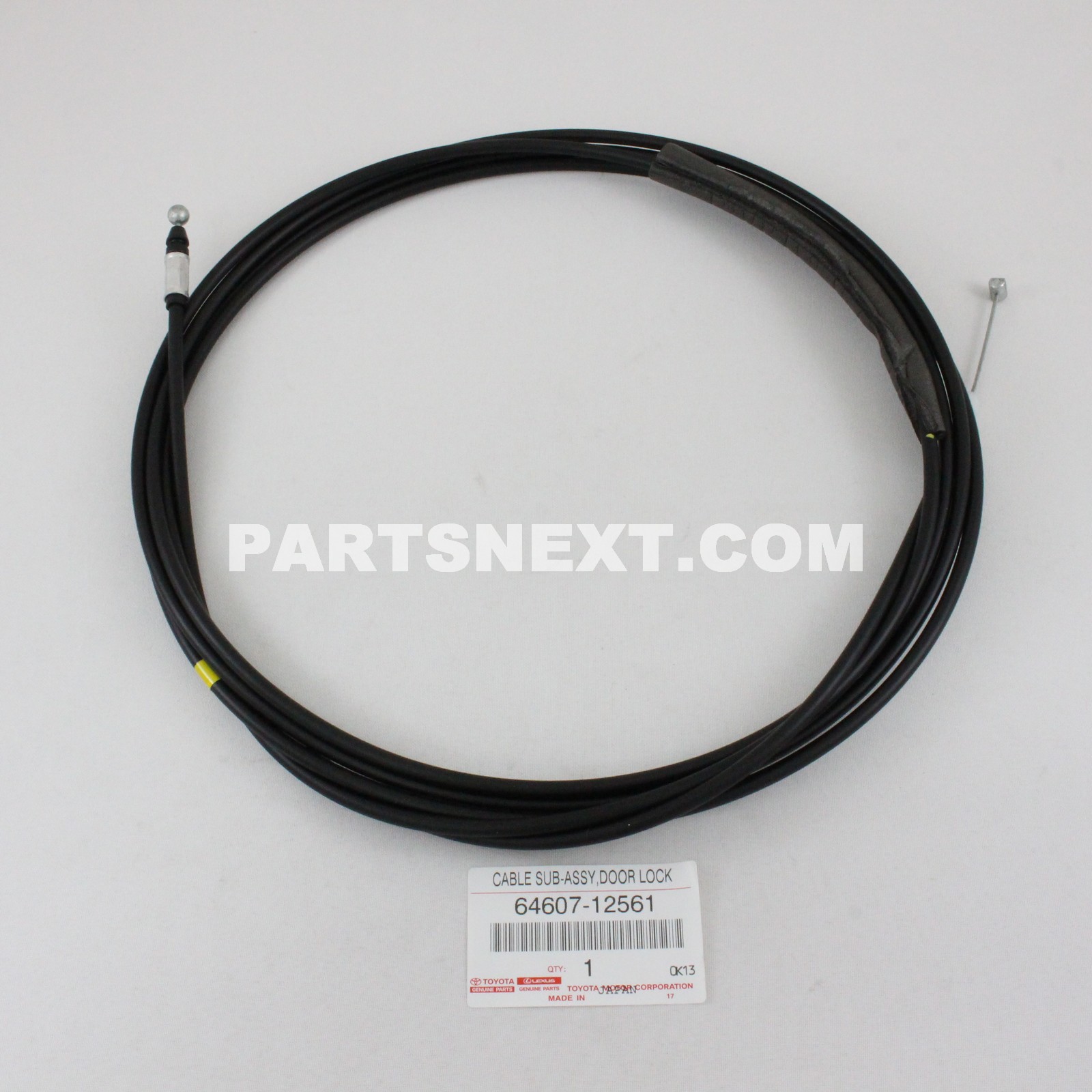 Toyota :: 64607-12561 CABLE SUB-ASSY, LUGGAGE DOOR LOCK CONTROL