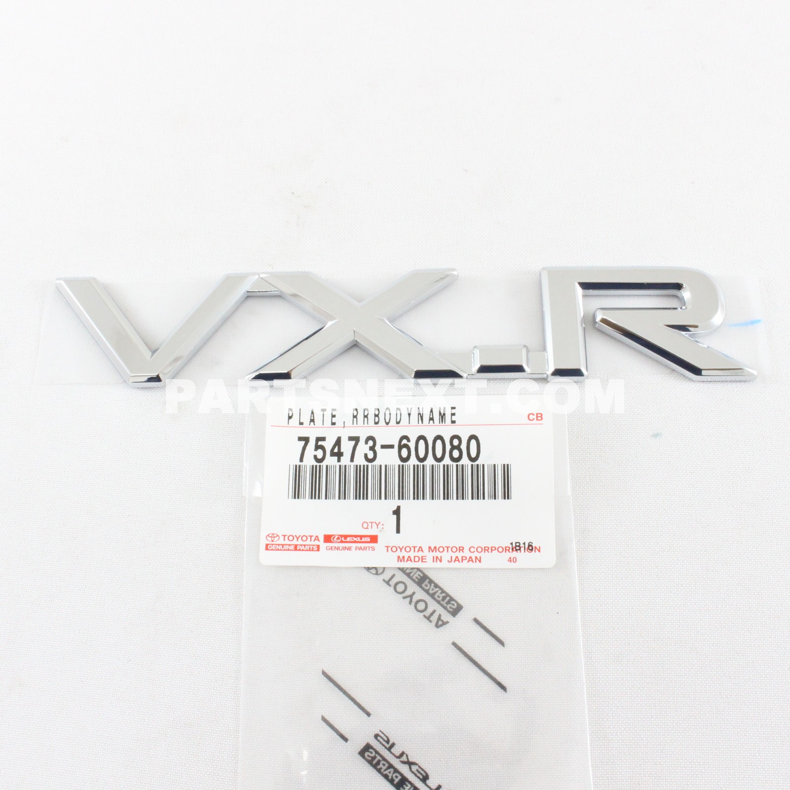 Toyota :: 75473-60080 PLATE, BACK DOOR NAME, NO.2