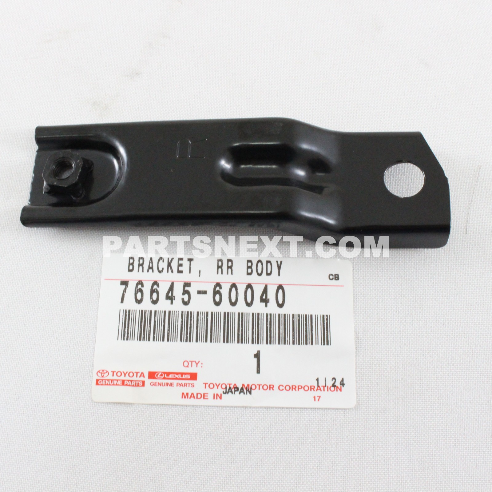 Toyota :: 76645-60040 BRACKET, QUARTER PANEL REAR MUDGUARD, RH