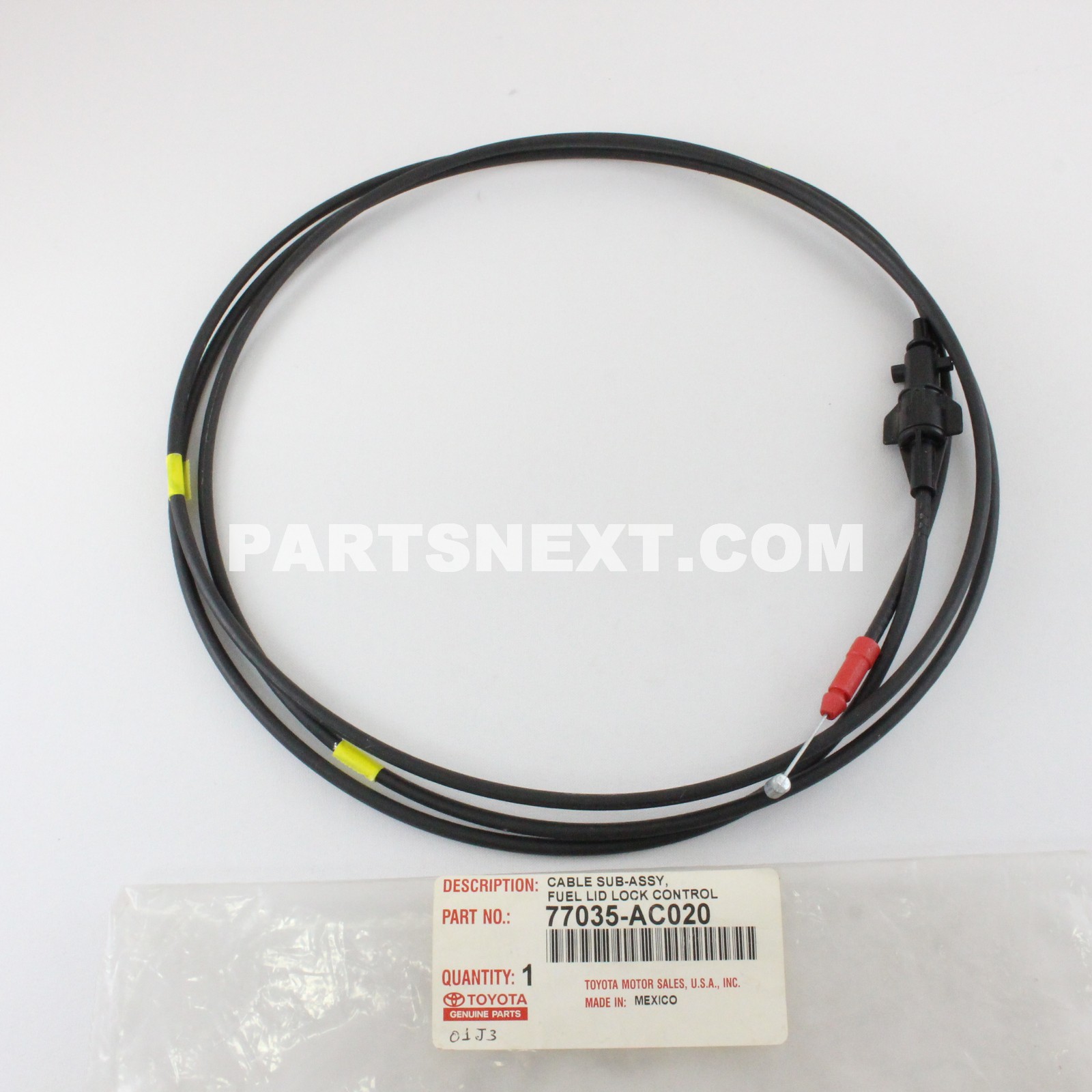 Toyota :: 77035-AC020 CABLE SUB-ASSY, FUEL LID LOCK CONTROL