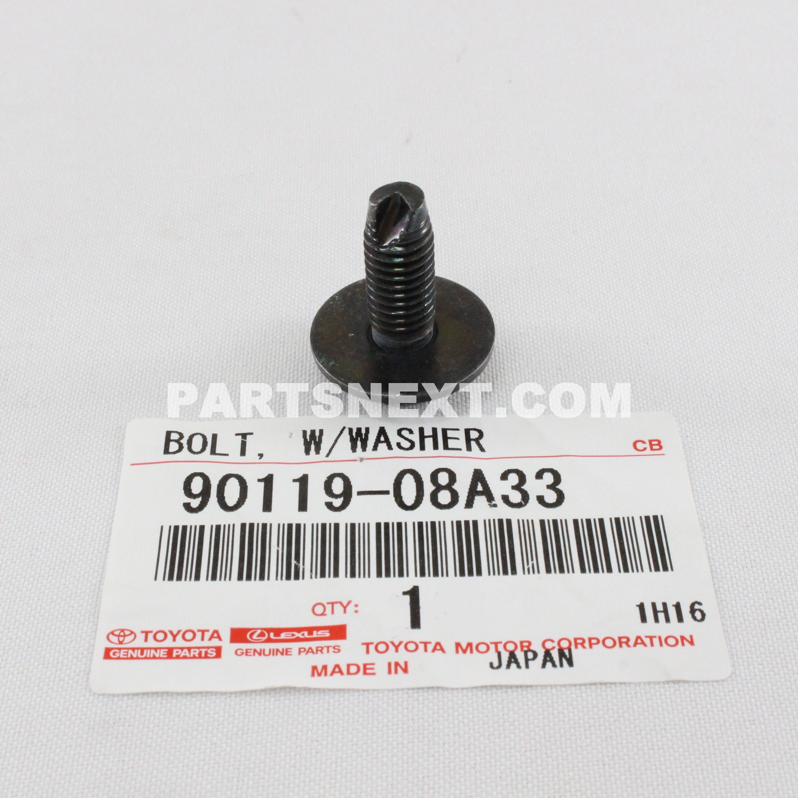 Toyota :: 90119-08A33 BOLT, W/WASHER