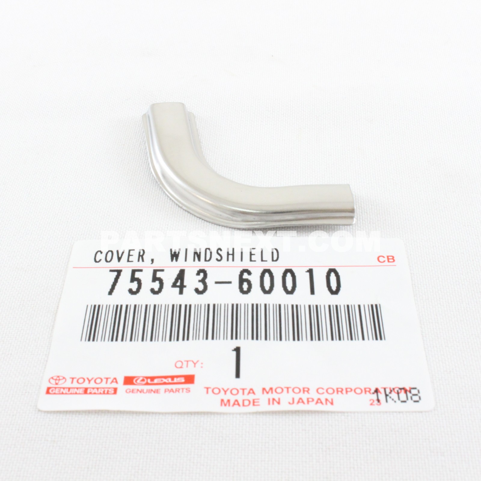 Toyota :: 75543-60010 COVER, WINDSHIELD MOULDING JOINT, LOWER