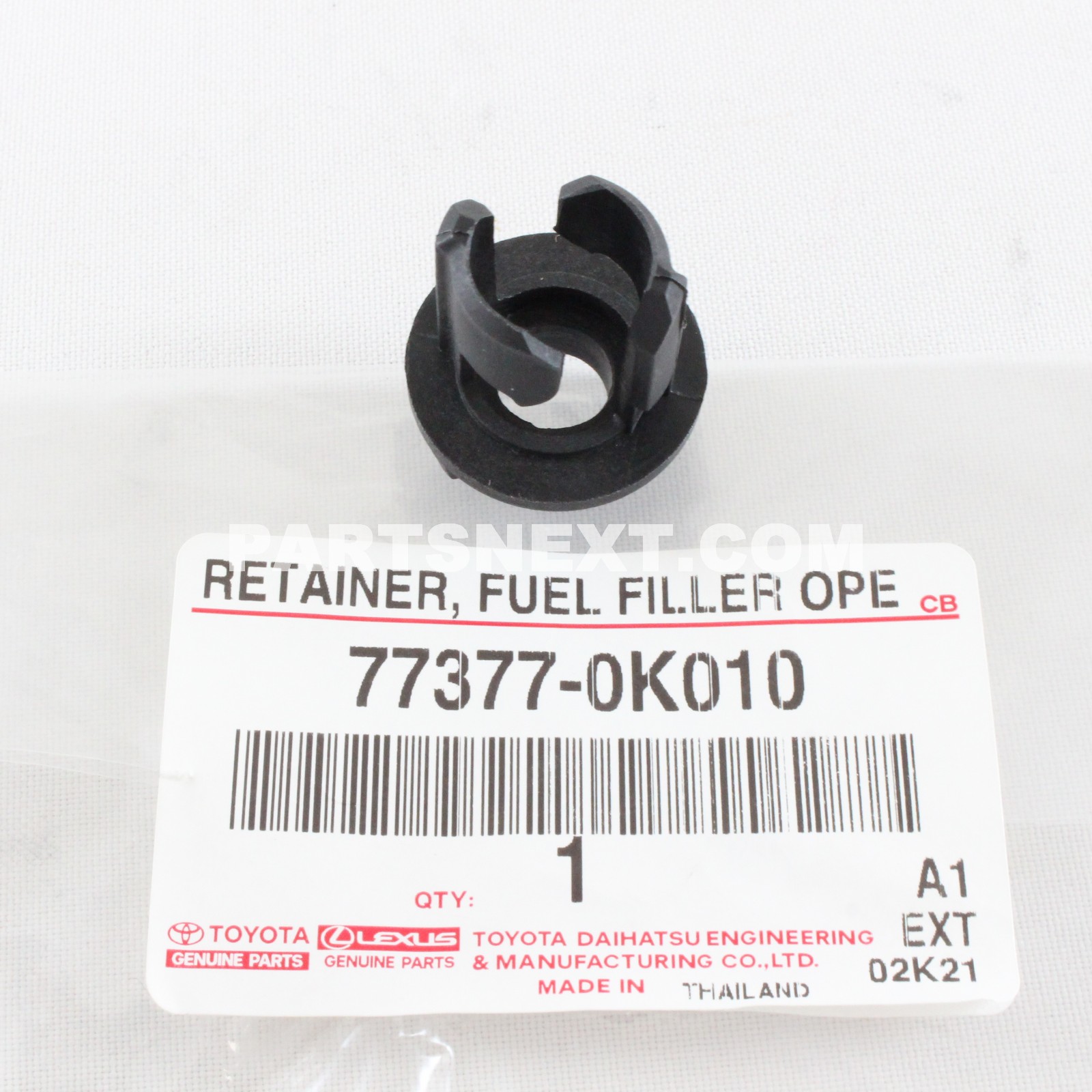 Toyota :: 77377-0K010 RETAINER, FUEL FILLER OPENING LID LOCK