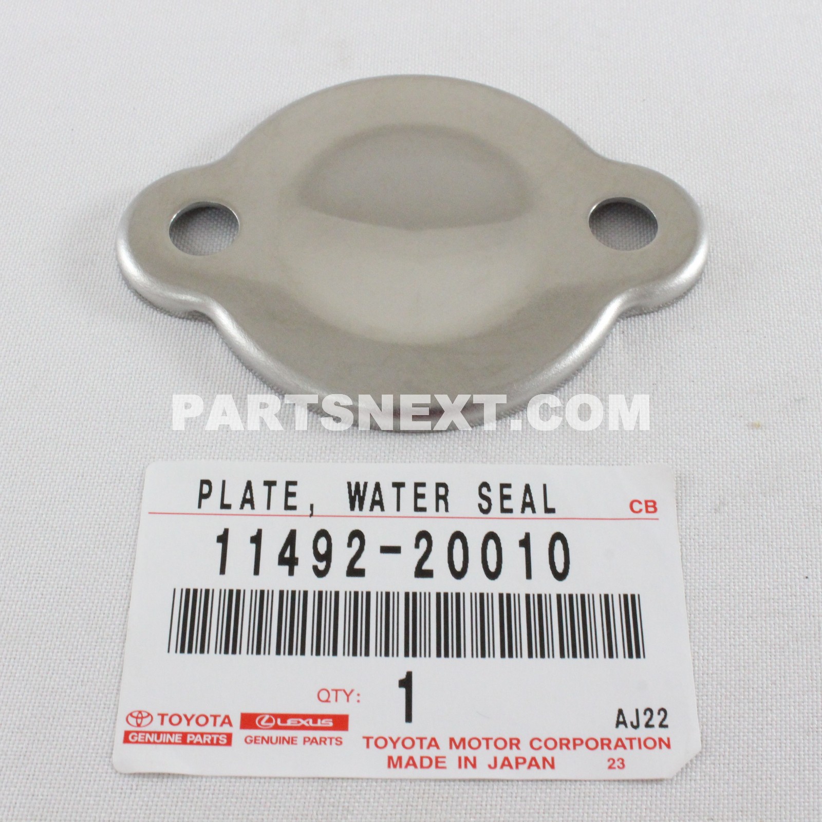 Toyota :: 11492-20010 PLATE, WATER SEAL