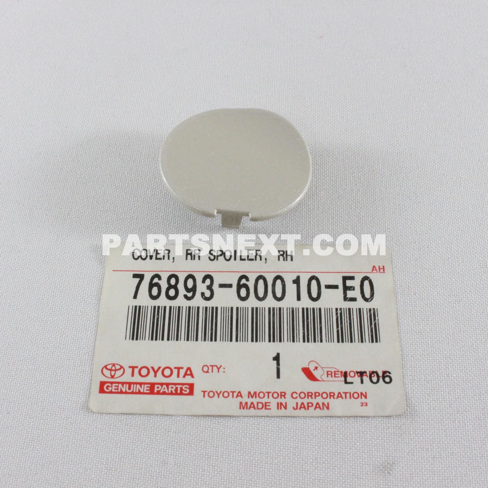 Toyota :: 76893-60010-E0 COVER, REAR SPOILER, RH