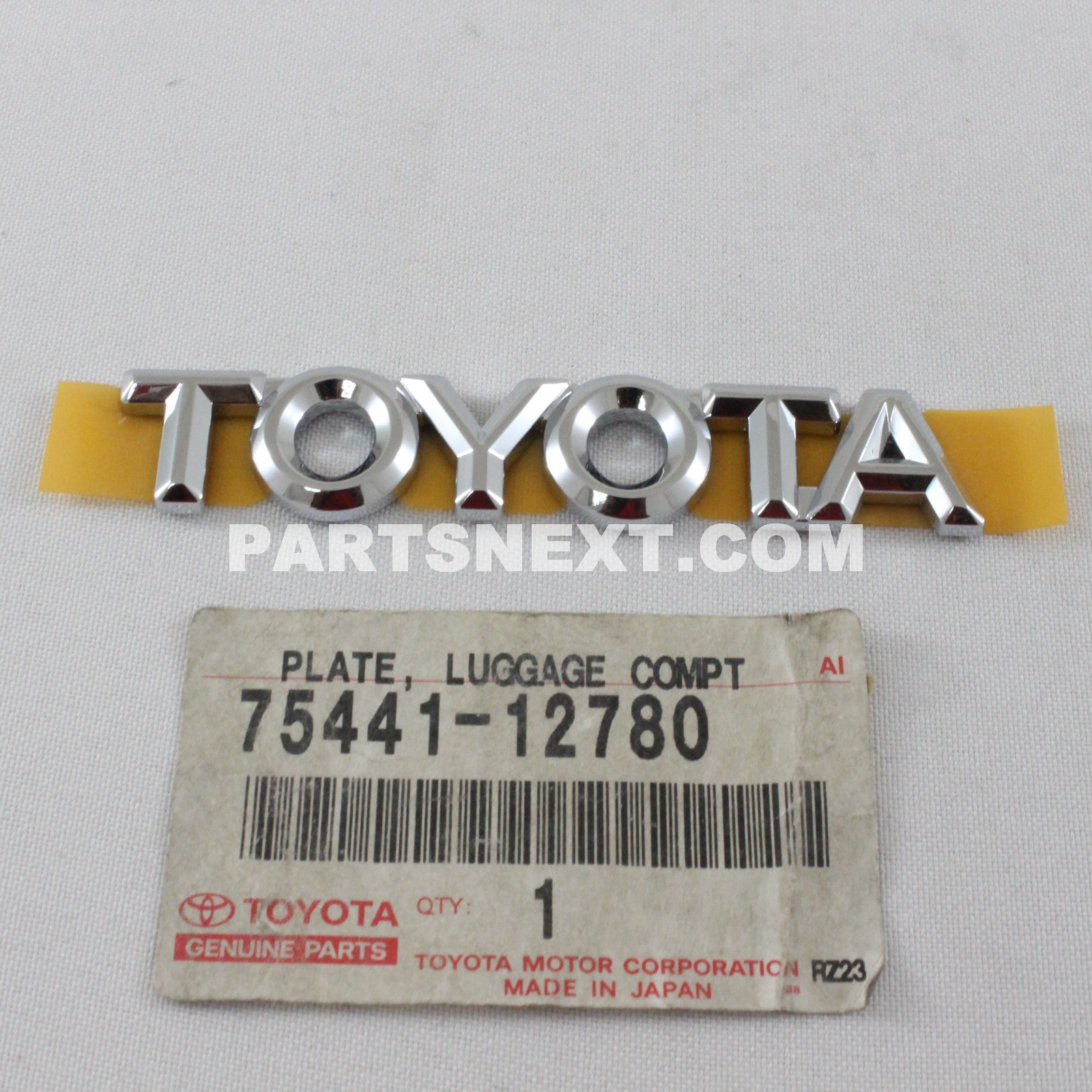 Toyota :: 75441-12780 PLATE, BACK DOOR NAME