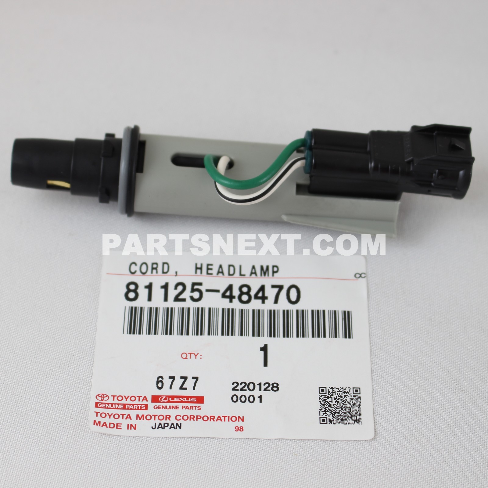 Toyota :: 81125-48470 CORD, HEADLAMP