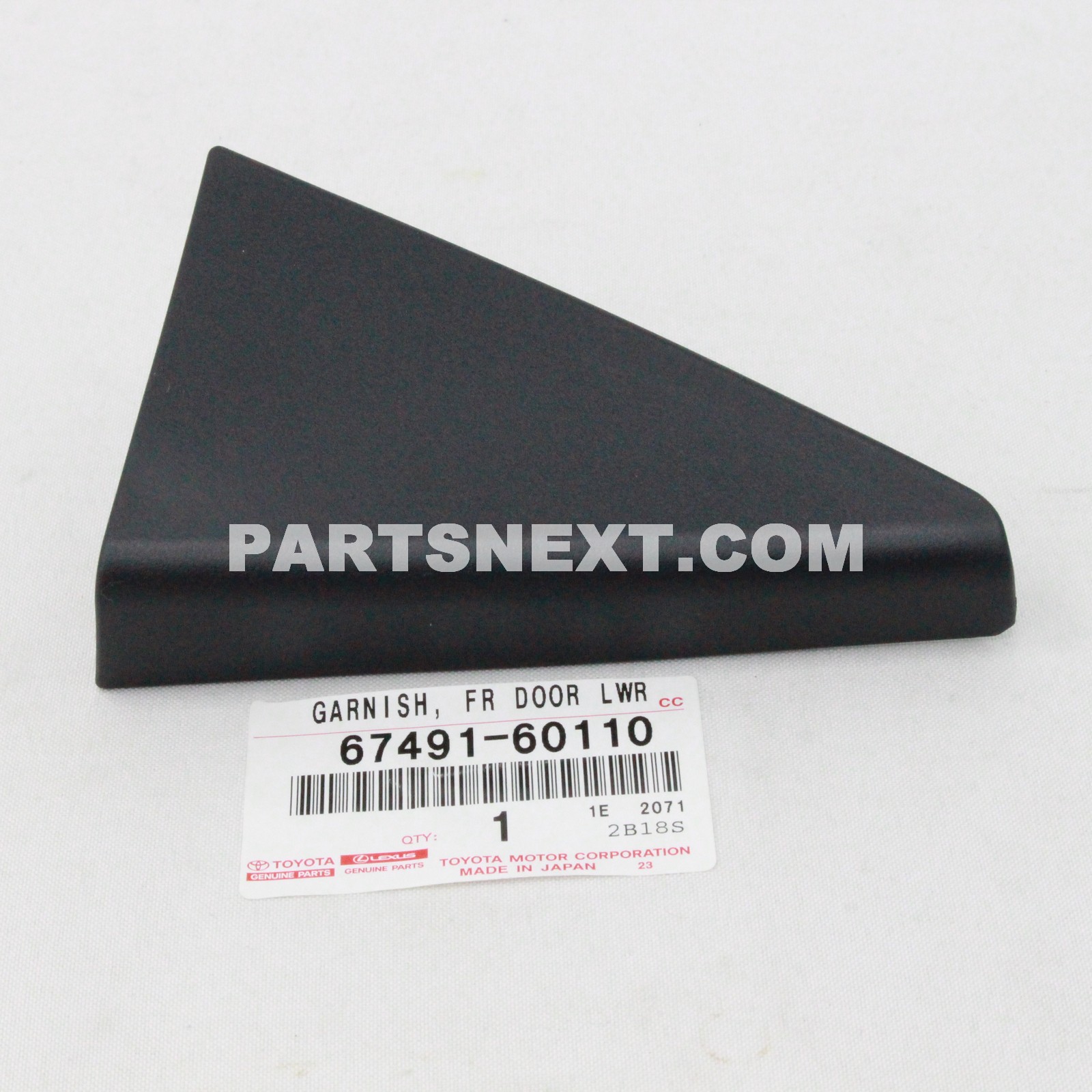 Toyota :: 67491-60110 GARNISH, FRONT DOOR LOWER FRAME BRACKET, RH