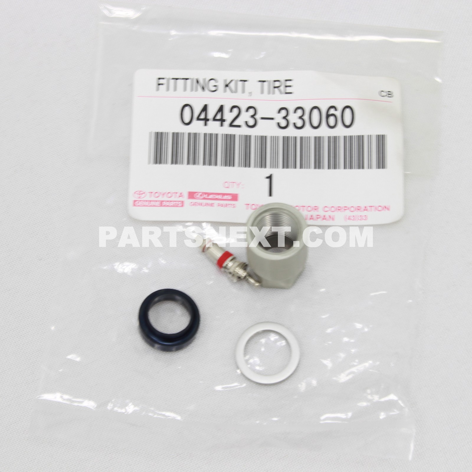 Toyota :: 04423-33060 FITTING KIT, TIRE PRESSURE MONITOR OR BALANCER VALVE
