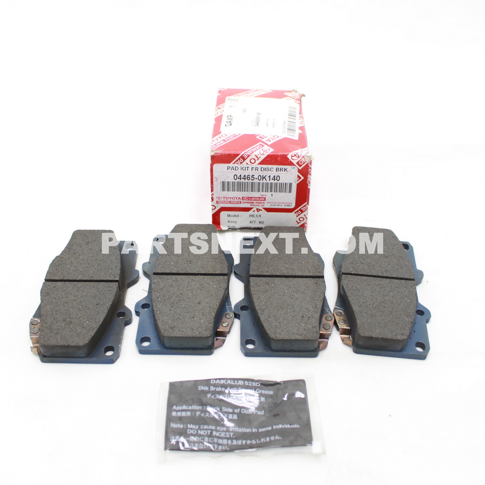 Toyota :: 04465-0K140 PAD KIT, DISC BRAKE, FRONT