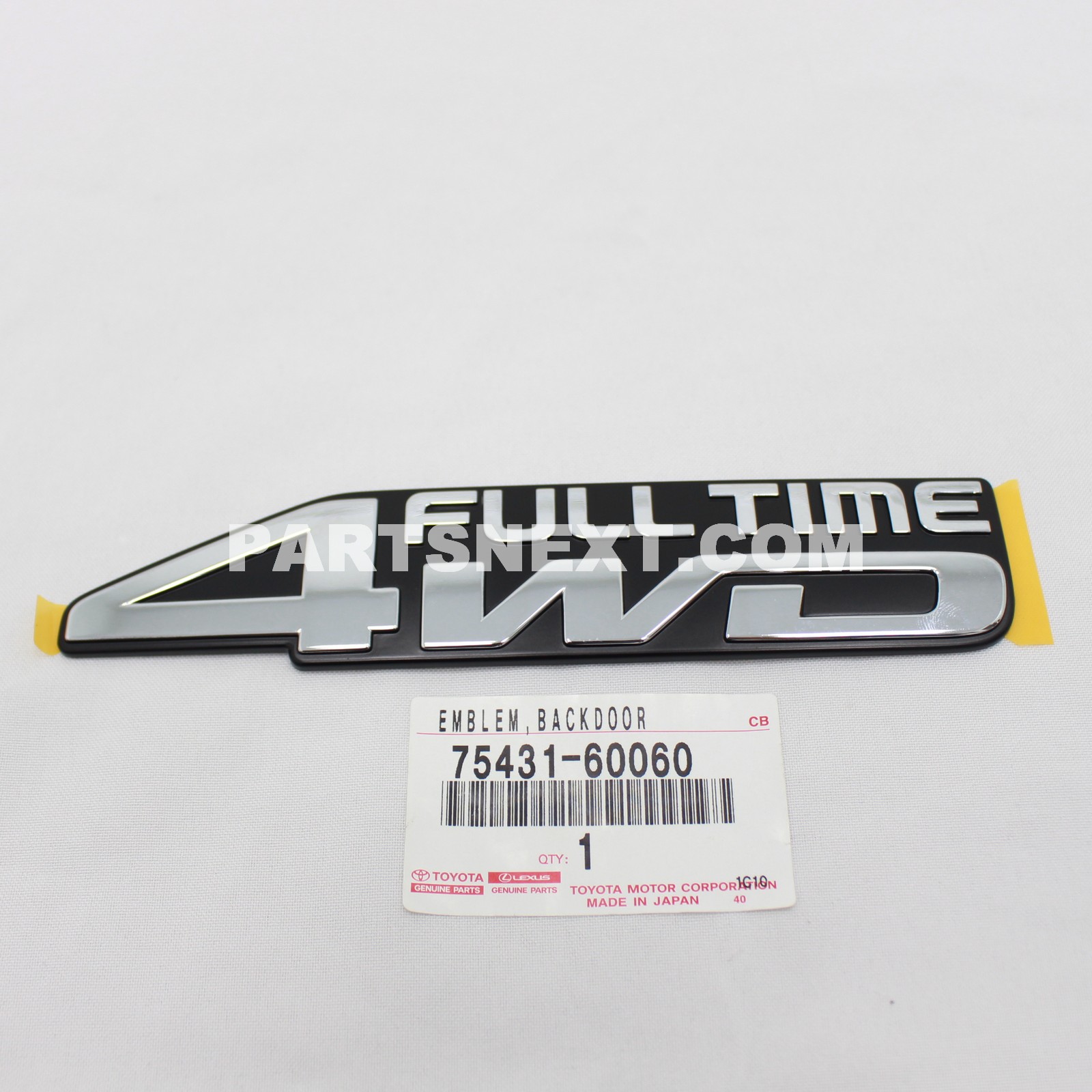 Toyota :: 75431-60060 EMBLEM, BACK DOOR, NO.1