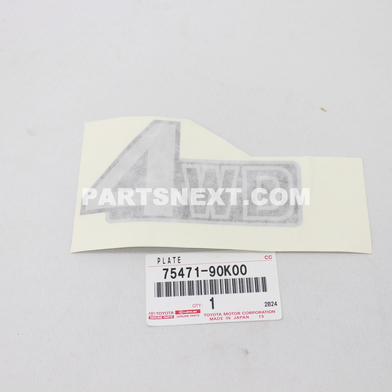 Toyota :: 75471-90K00 PLATE, REAR NAME, NO.5 (MECHANISM)