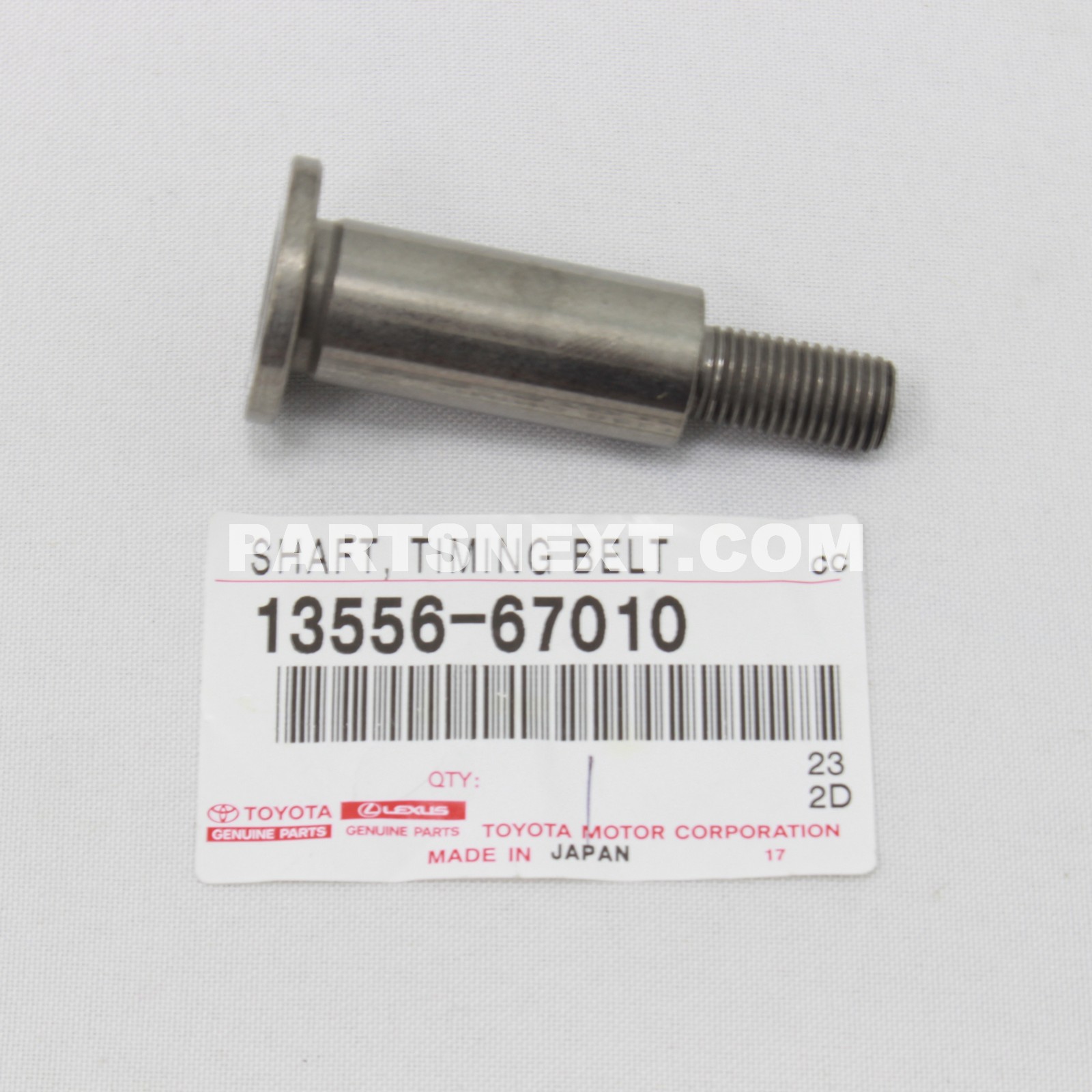 Toyota :: 13556-67010 SHAFT, TIMING BELT IDLER