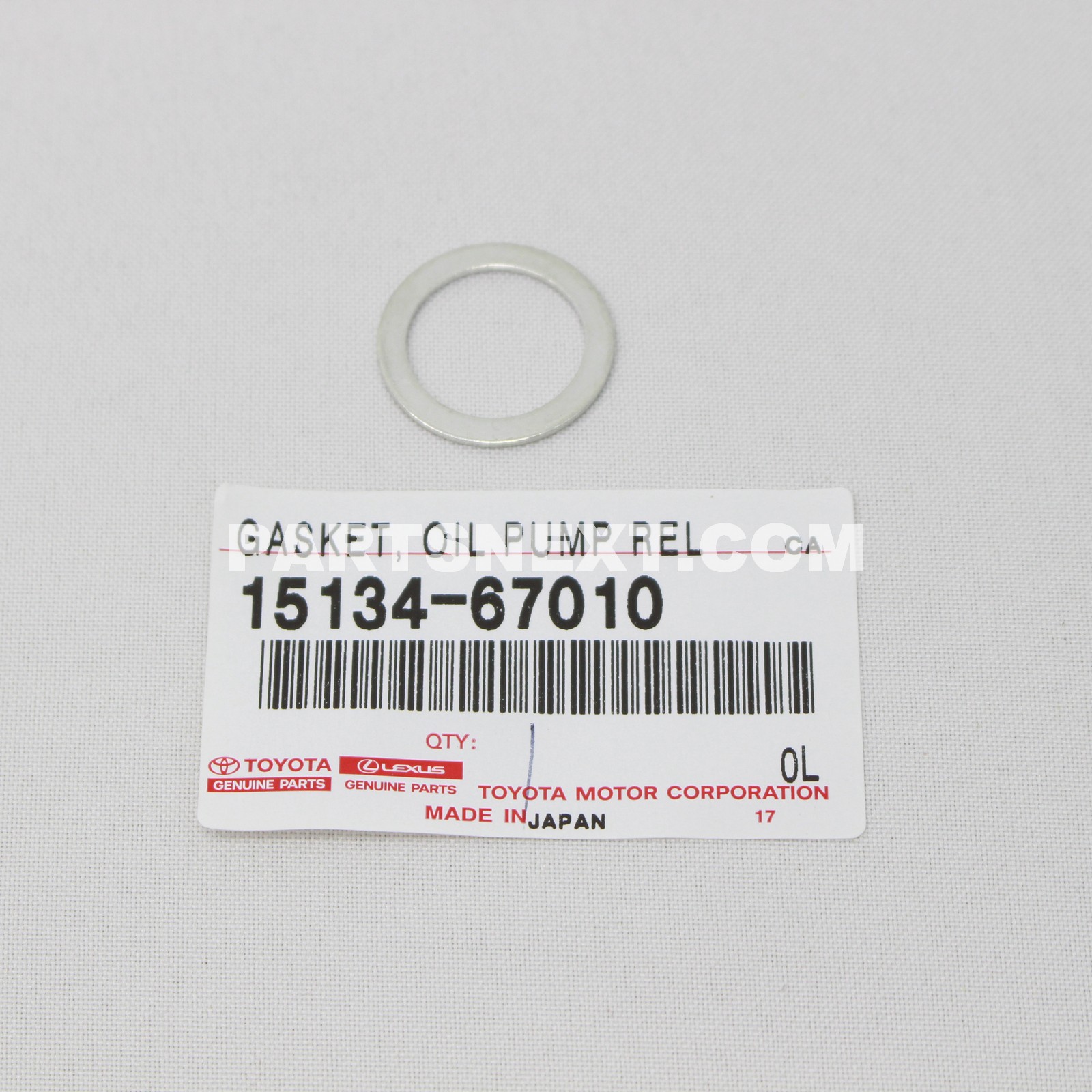 Toyota :: 15134-67010 GASKET, OIL PUMP RELIEF VALVE