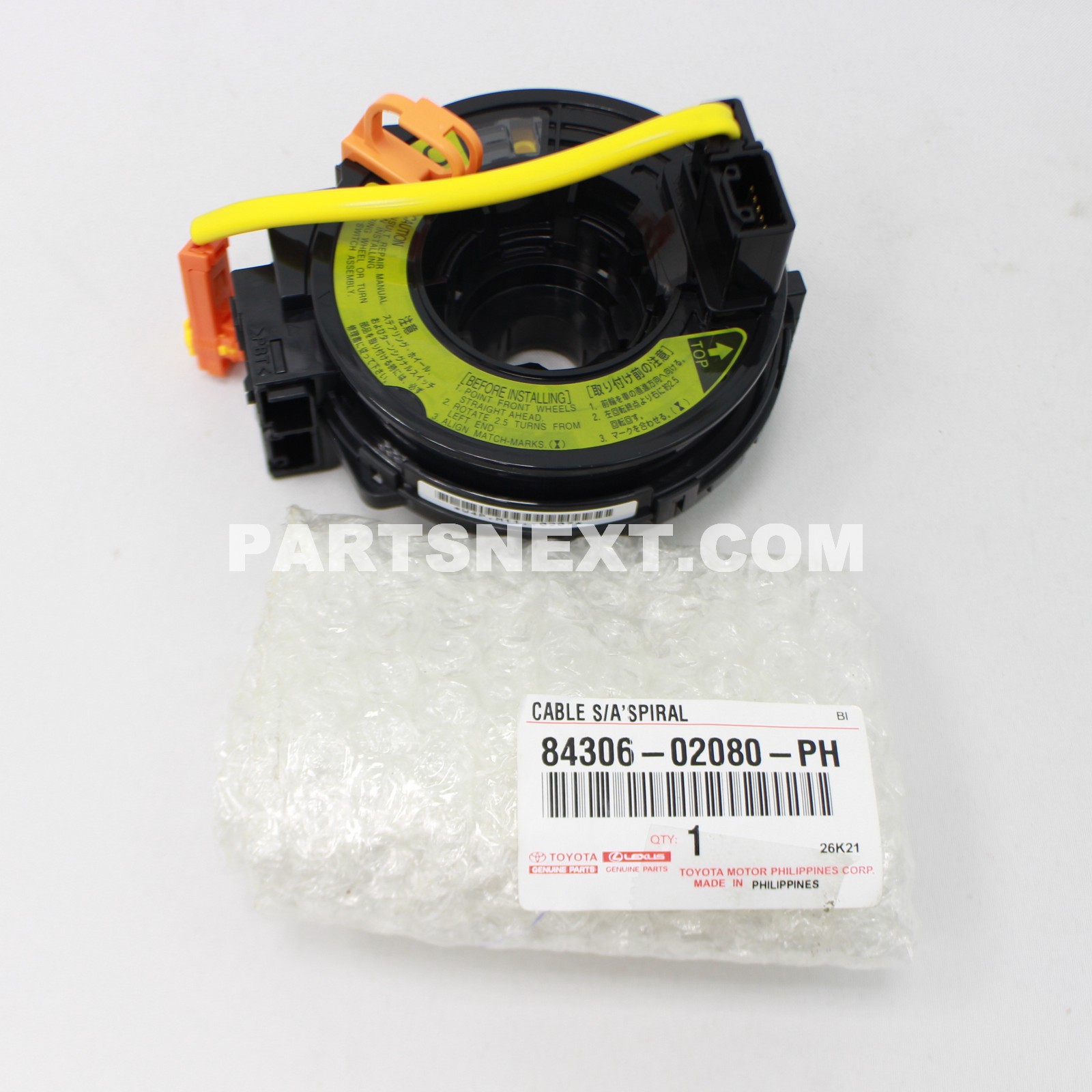 Toyota :: 84306-02080-PH CABLE S/A,SPIRAL