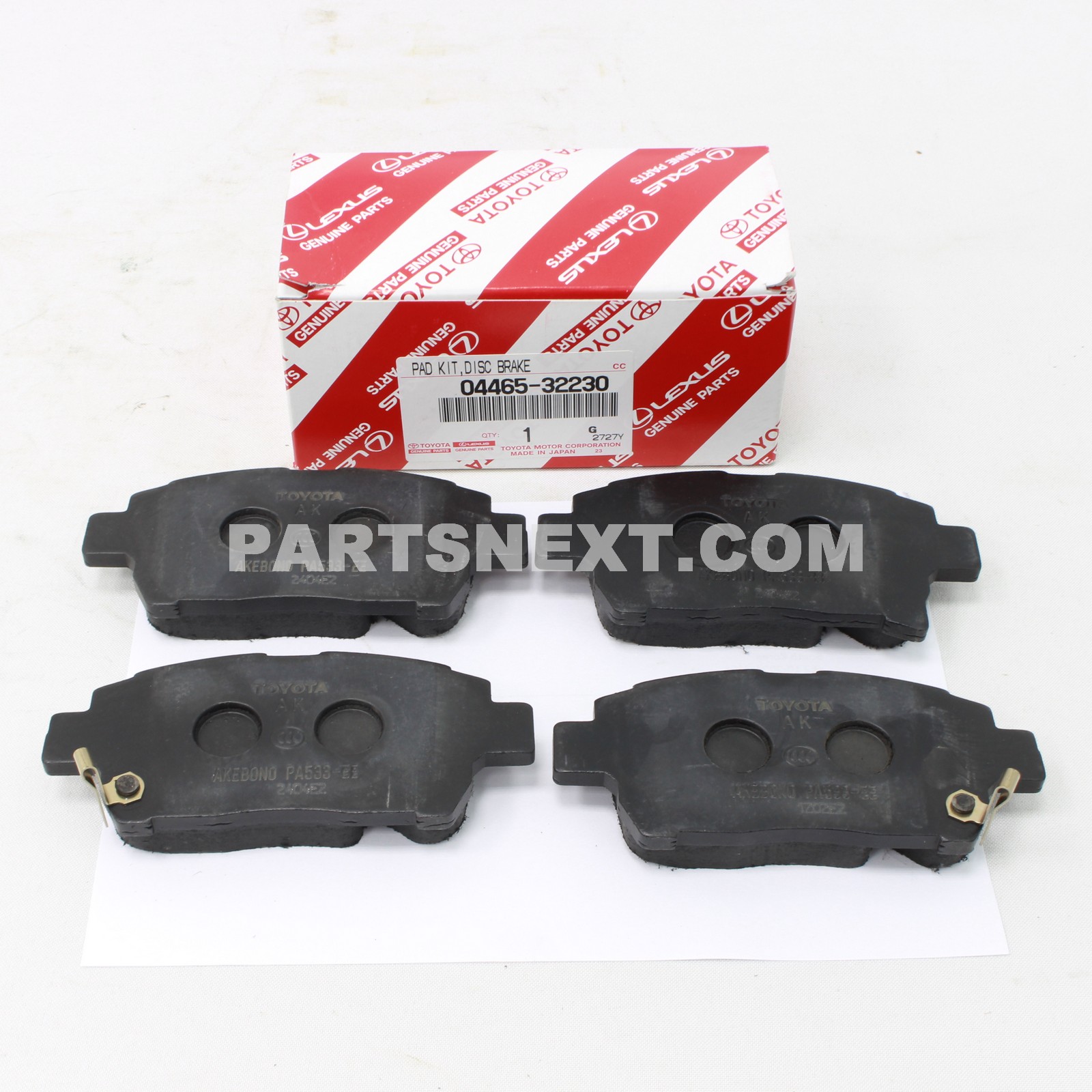 Toyota :: 04465-32230 PAD KIT, DISC BRAKE, FRONT