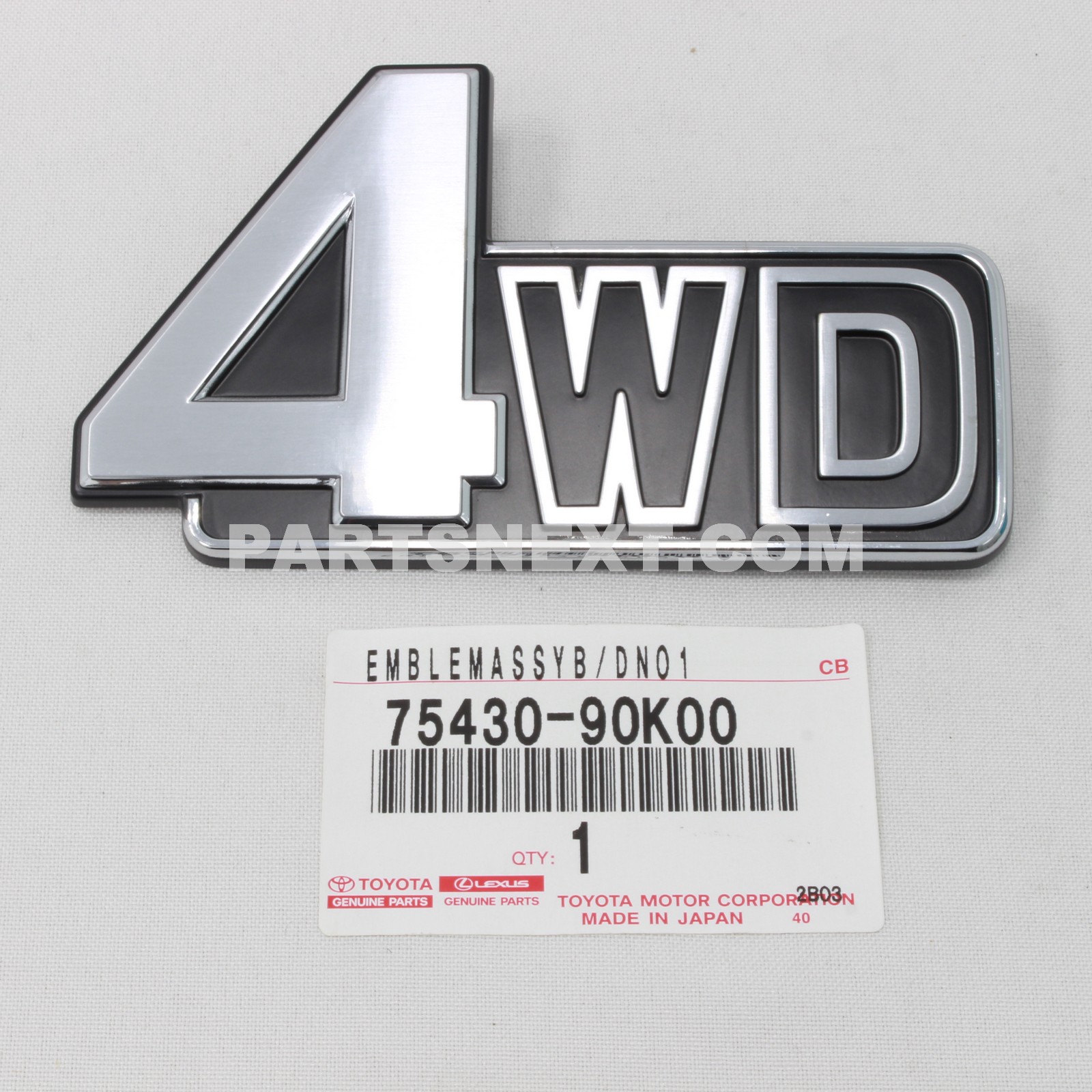 Toyota :: 75430-90K00 EMBLEM ASSY, BACK DOOR, NO.1