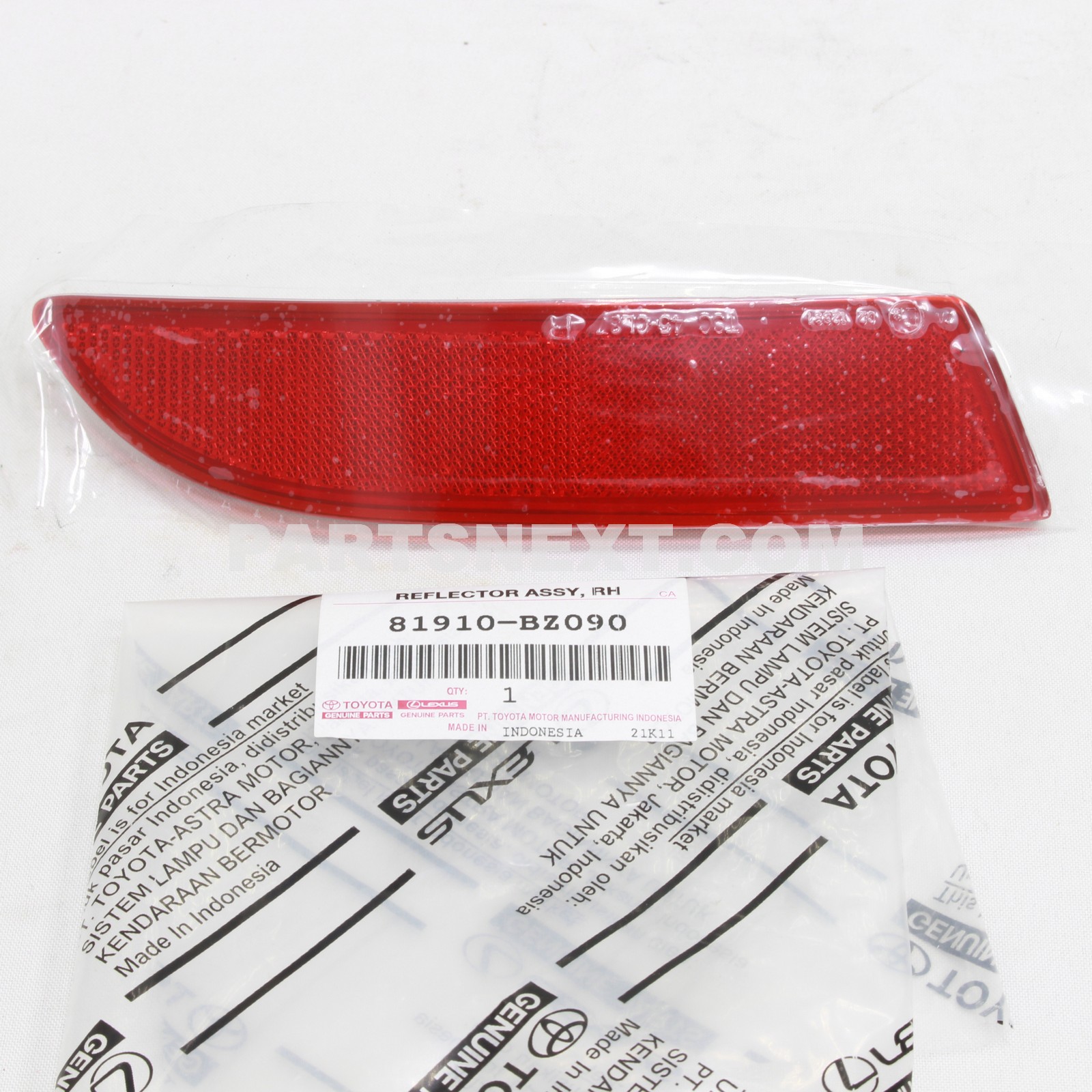 Toyota :: 81910-BZ090 REFLECTOR ASSY, REFLEX, RH