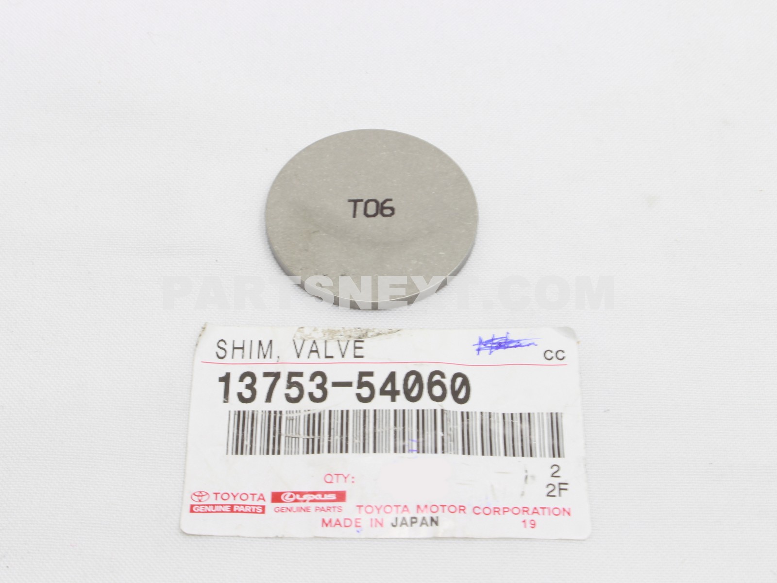 Toyota :: 13753-54060 SHIM, VALVE ADJUSTING