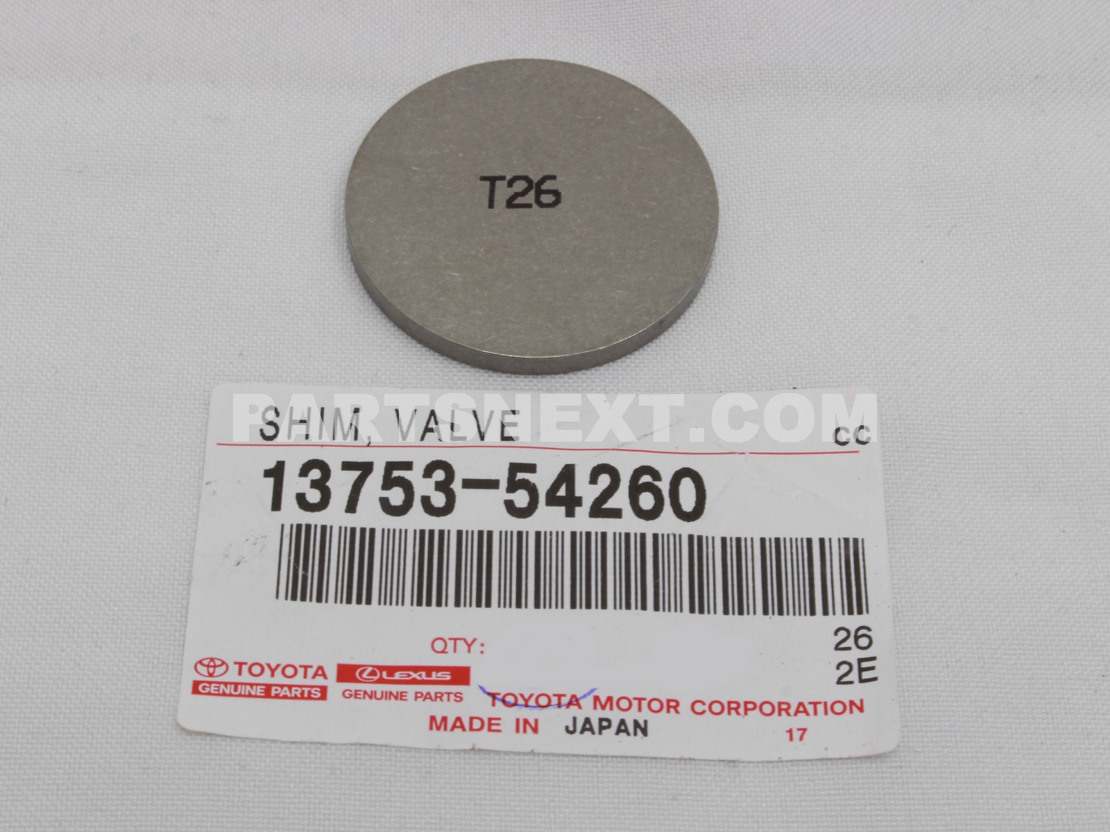 Toyota :: 13753-54260 SHIM, VALVE ADJUSTING